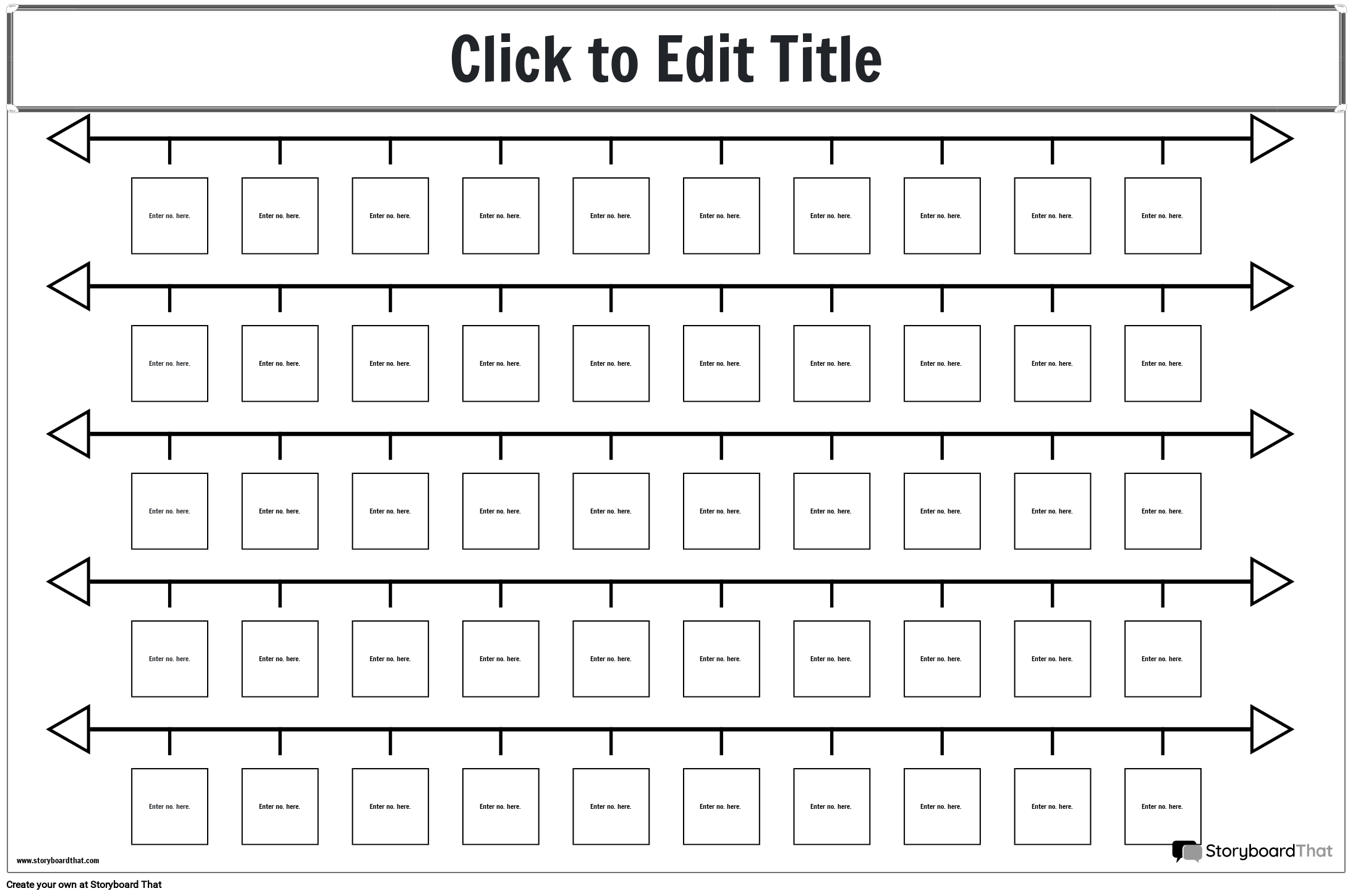 Simple Number Line Poster with Arrows Storyboard