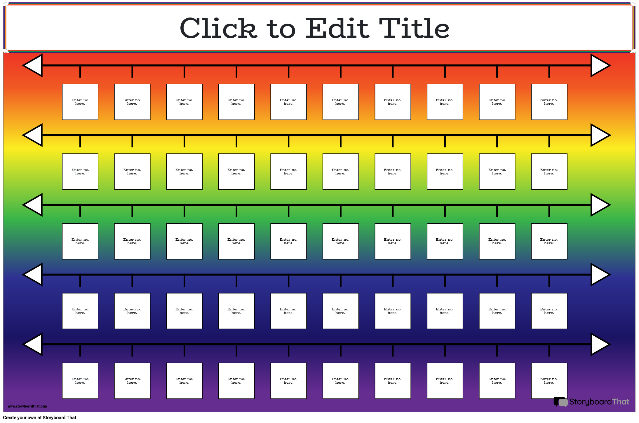Rainbow-Themed Number Line Poster Storyboard par templates
