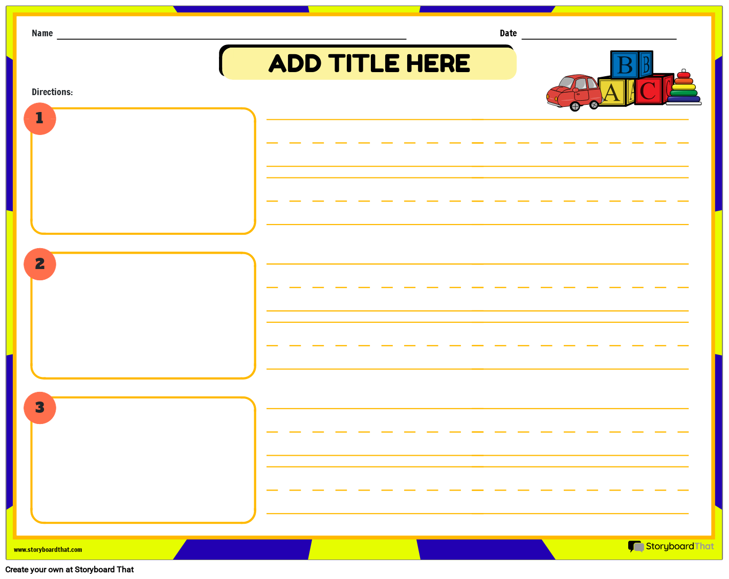 Sequencing Storyboard Template