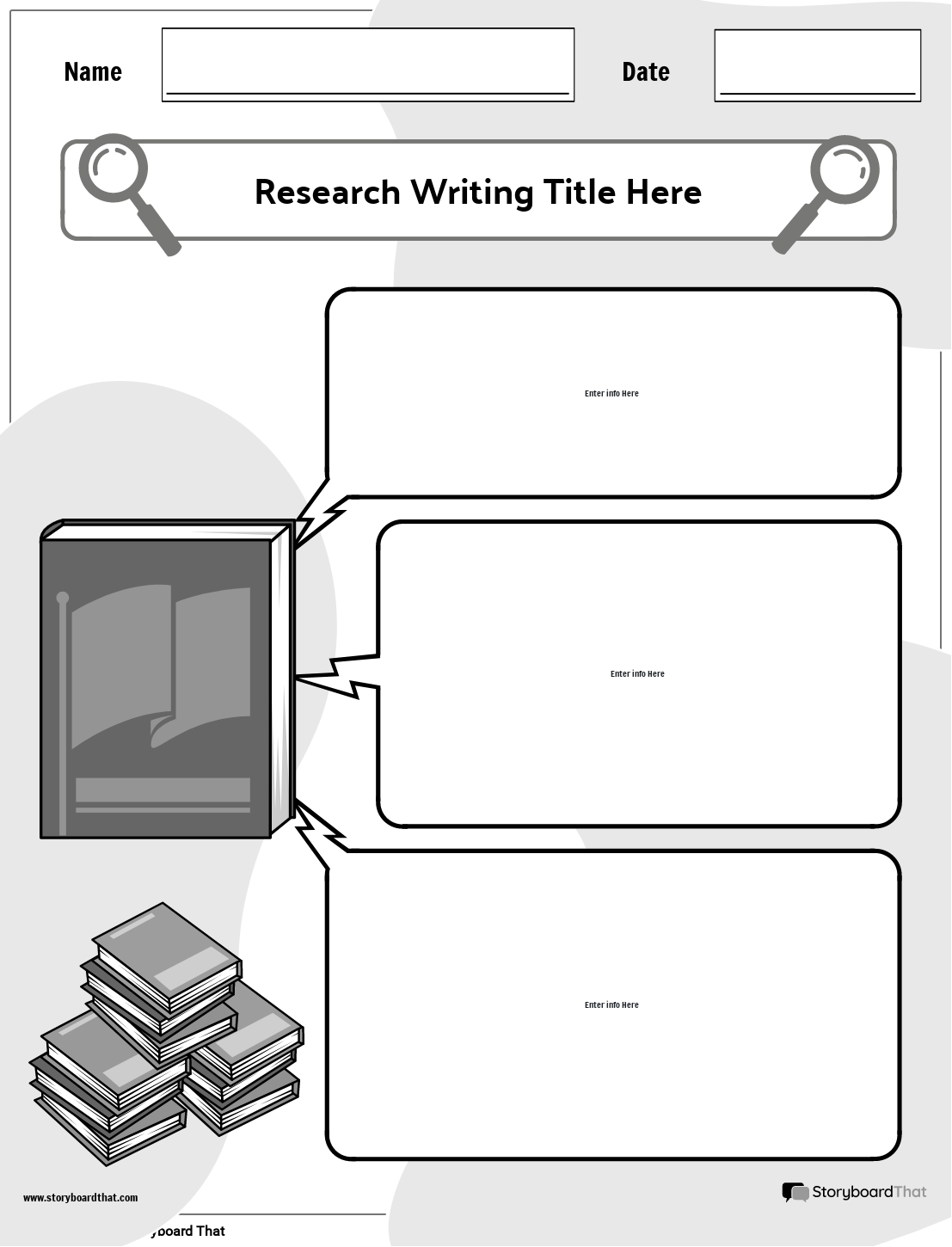 Research Writing Template Featuring Microscopes