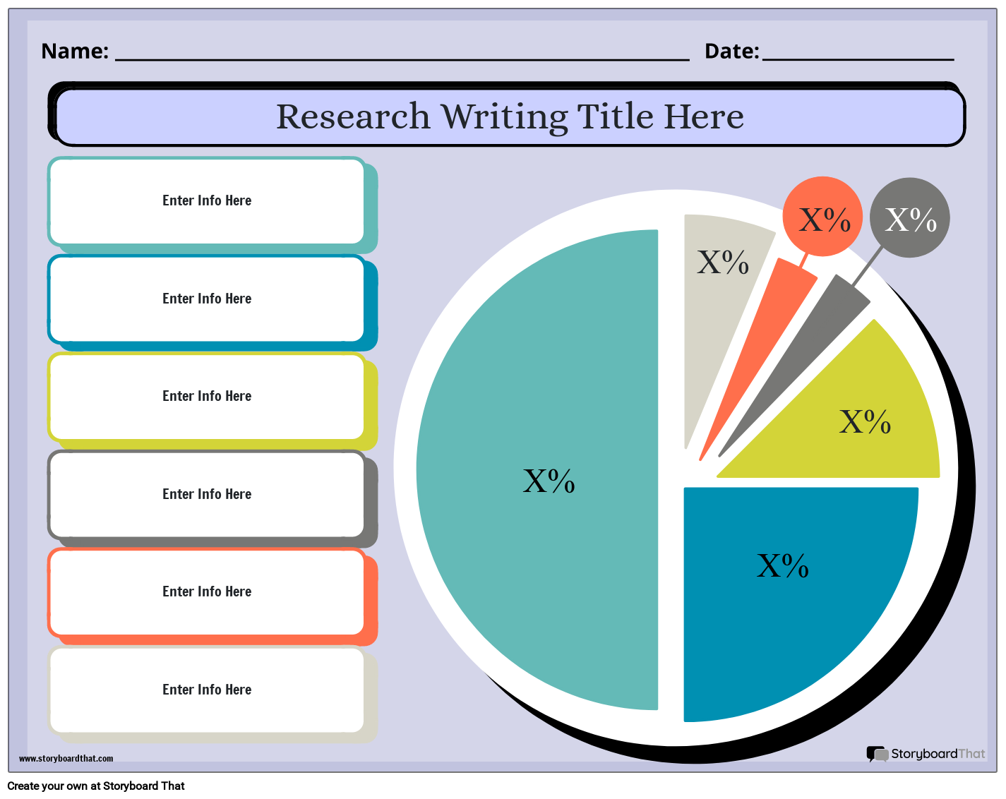 Research Writing Template with Colorful Chart