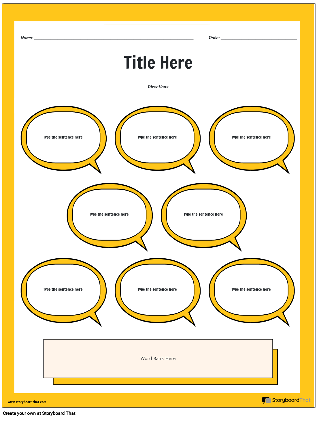 Simple Yellow Fill In The Blank Context Clues Simple Yellow Fill In The Blank Context Clues