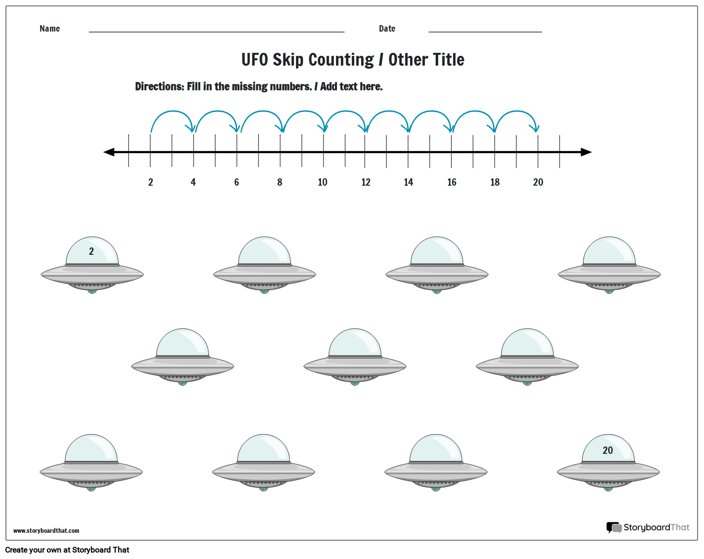 Skip Counting Worksheet With Pictures Storyboard