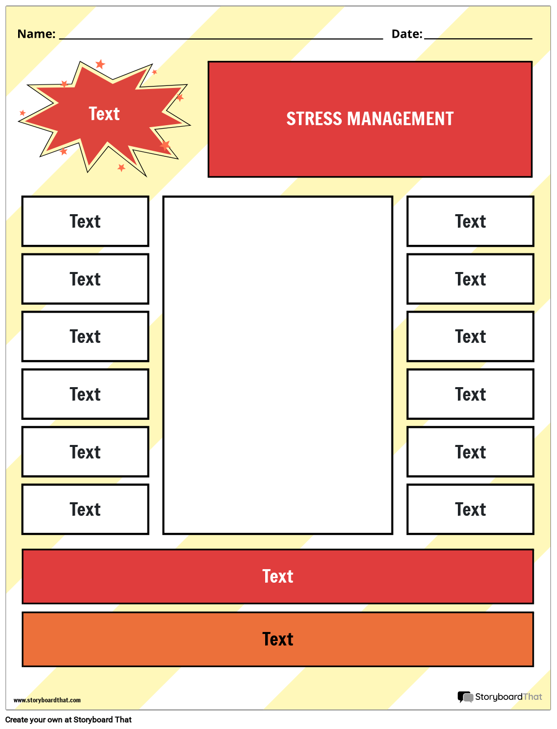 Uplifting & Colorful Stress Management Worksheet