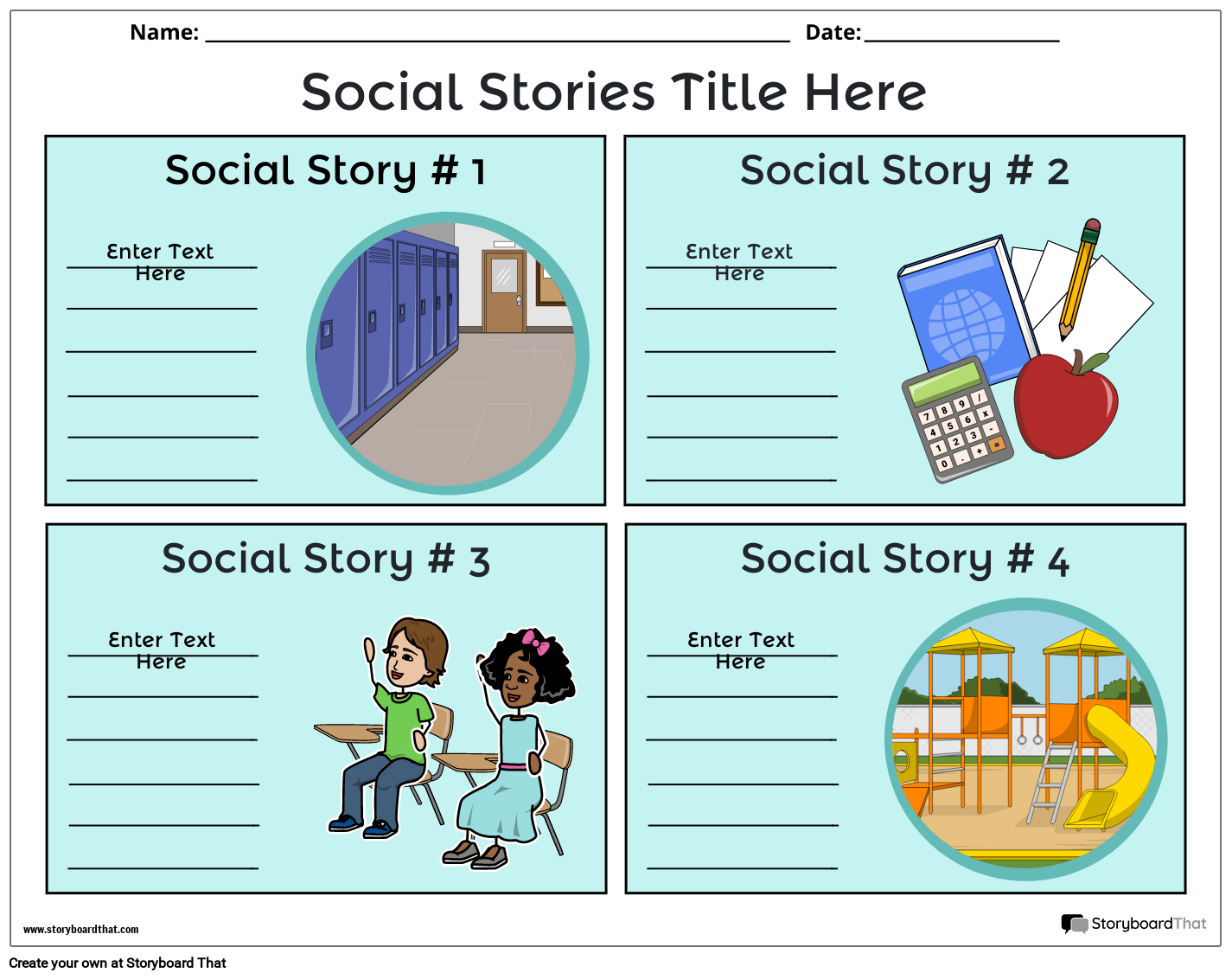 Soc Stor Landscape Color 1 Storyboard by templates