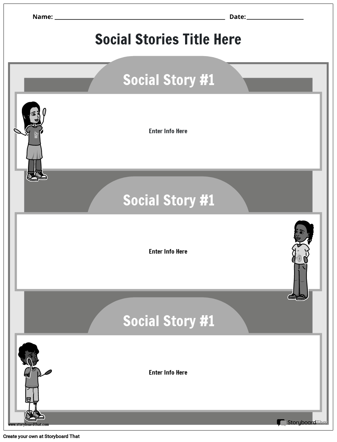 Soc Stor Portrait Black and White 3 Storyboard Soc Stor Portrait Black and White 3 Storyboard