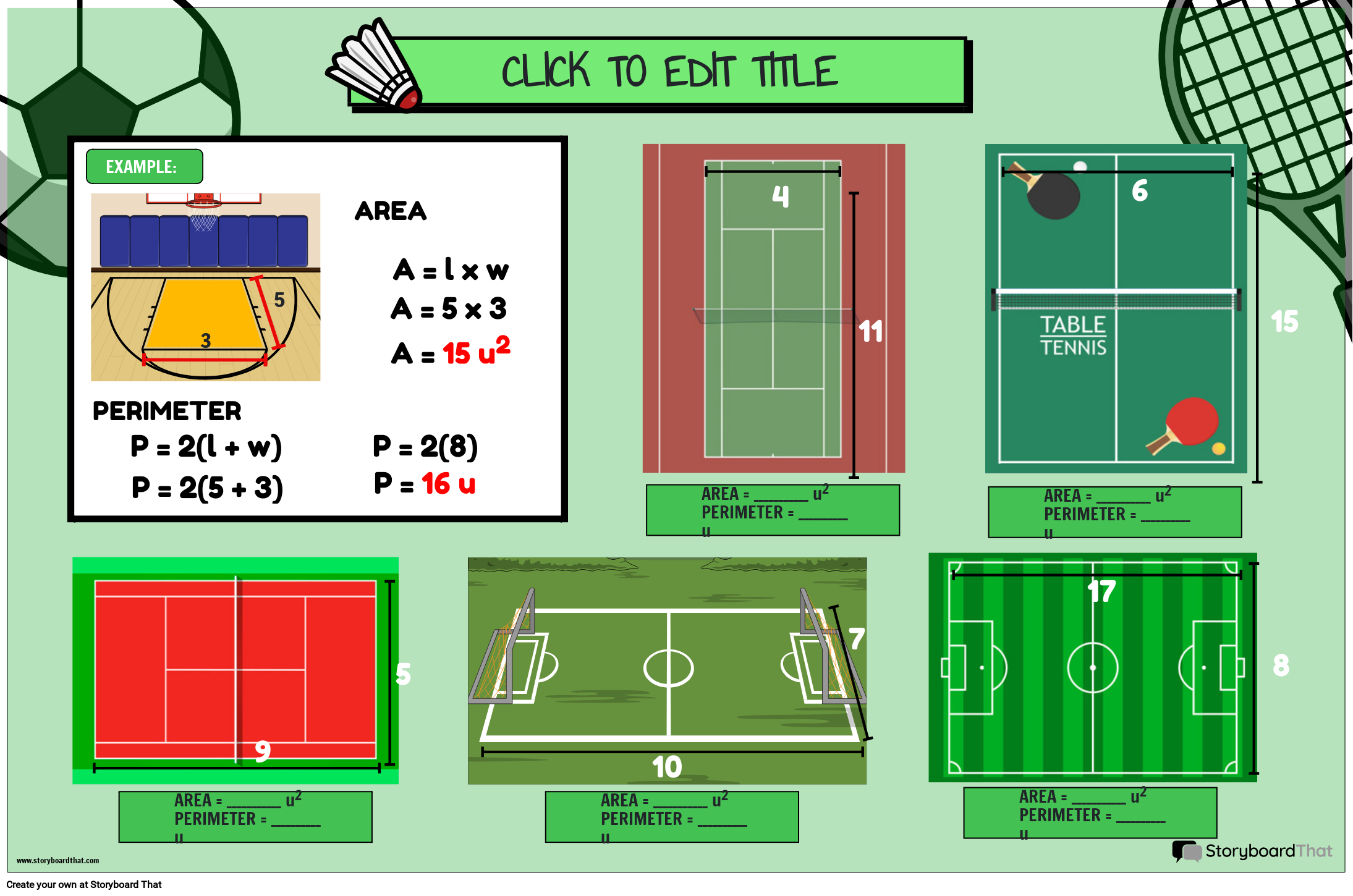 Sports Field Geometry Poster Storyboard por templates