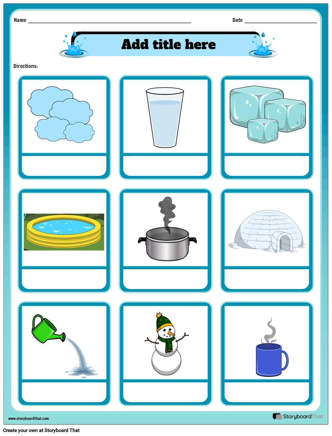 States of Water Storyboard por templates