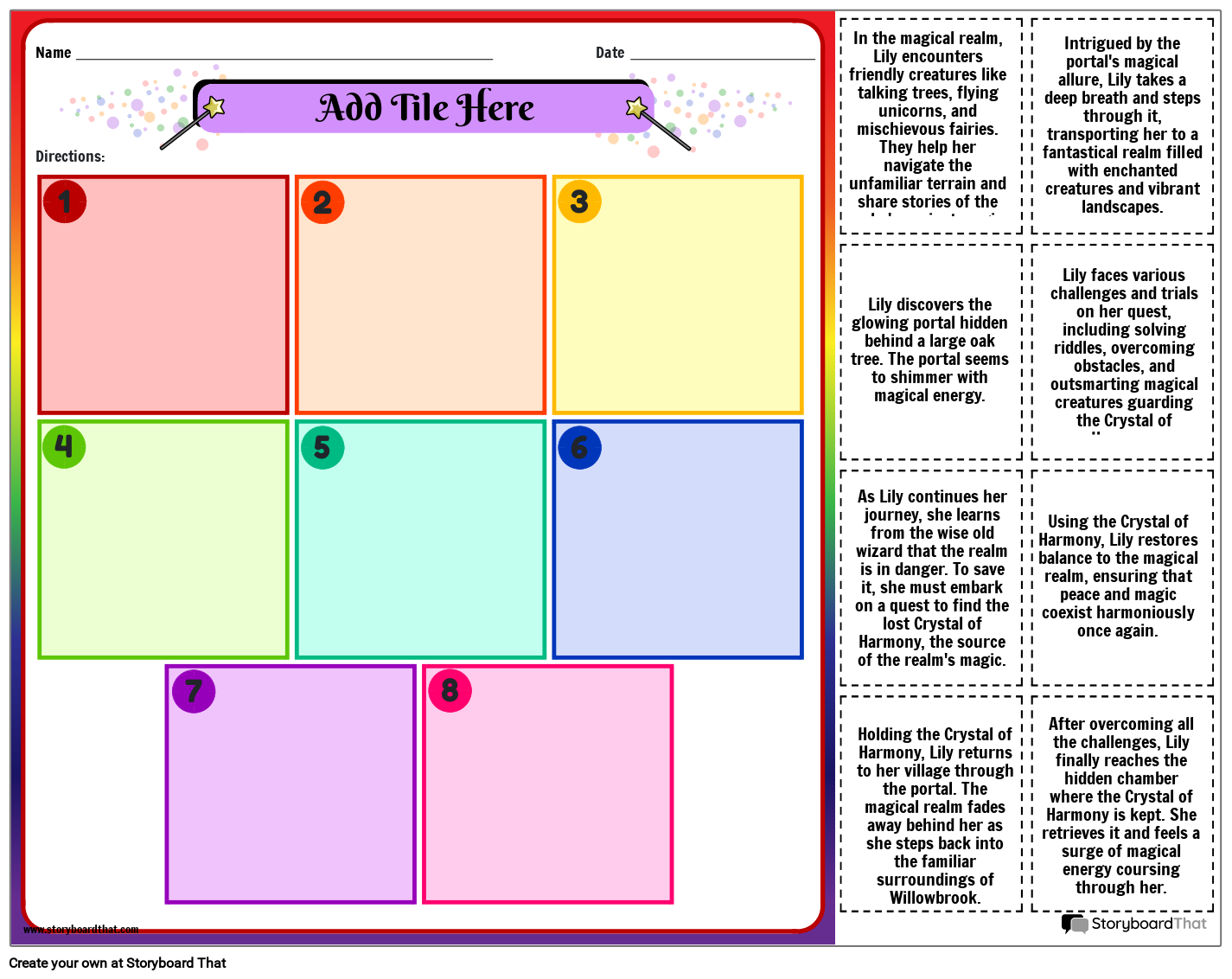 Story Sequencing Cut and Paste Activity Storyboard