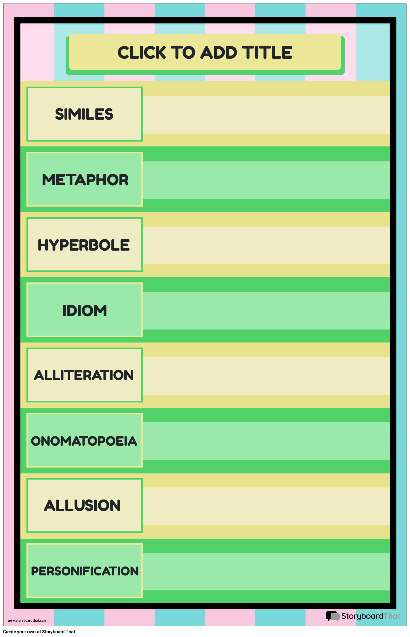 Striped Poetry Poster for Kids Storyboard by templates