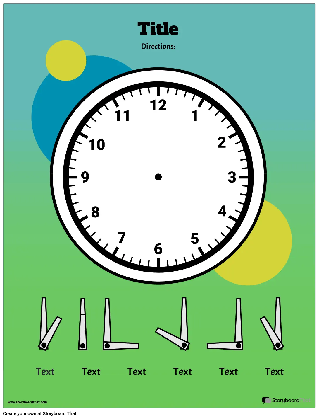 Telling Time 2 Storyboard by templates
