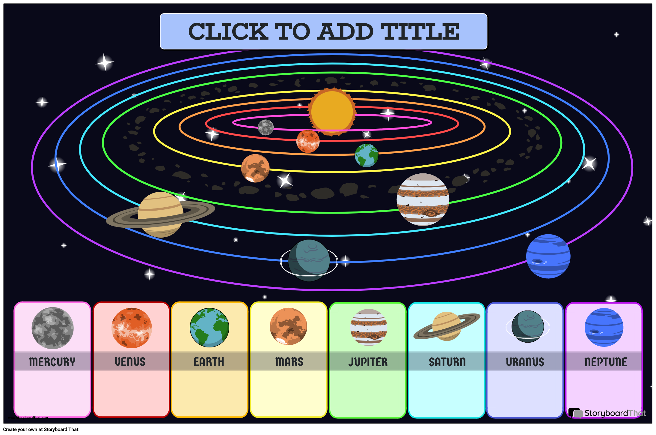 Planetary Orbit Diagram Storyboard by templates