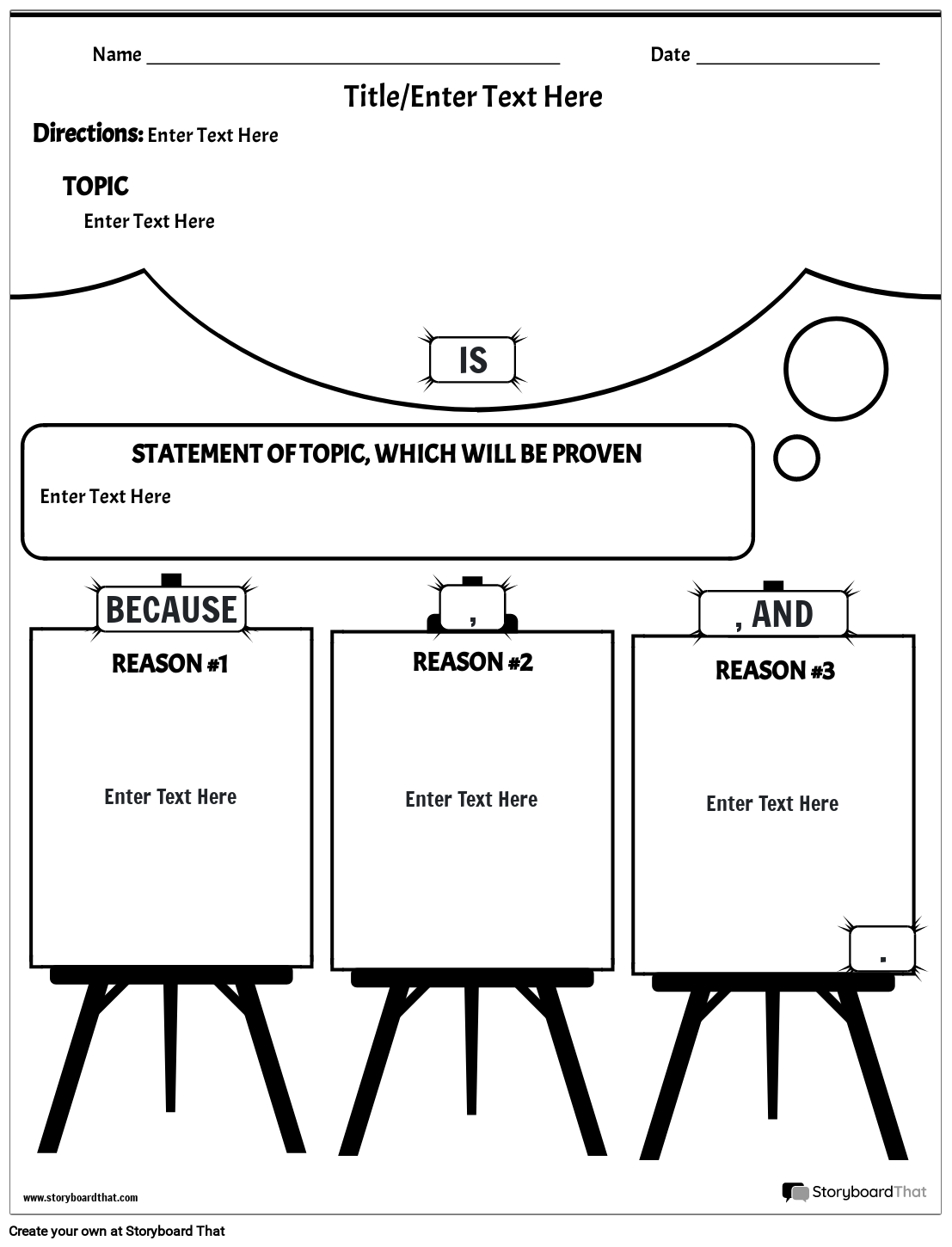 Boards Based Thesis Statement Worksheet Template