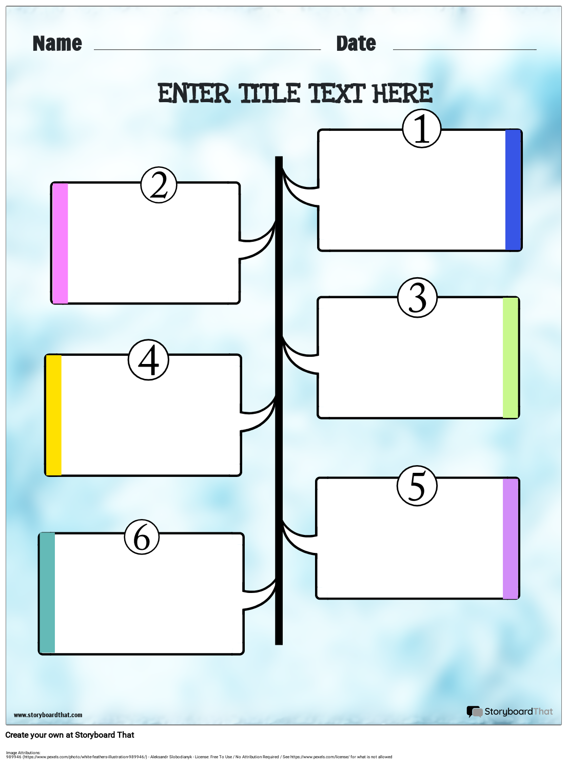 Tier List Worksheet With A Blue Sky Background
