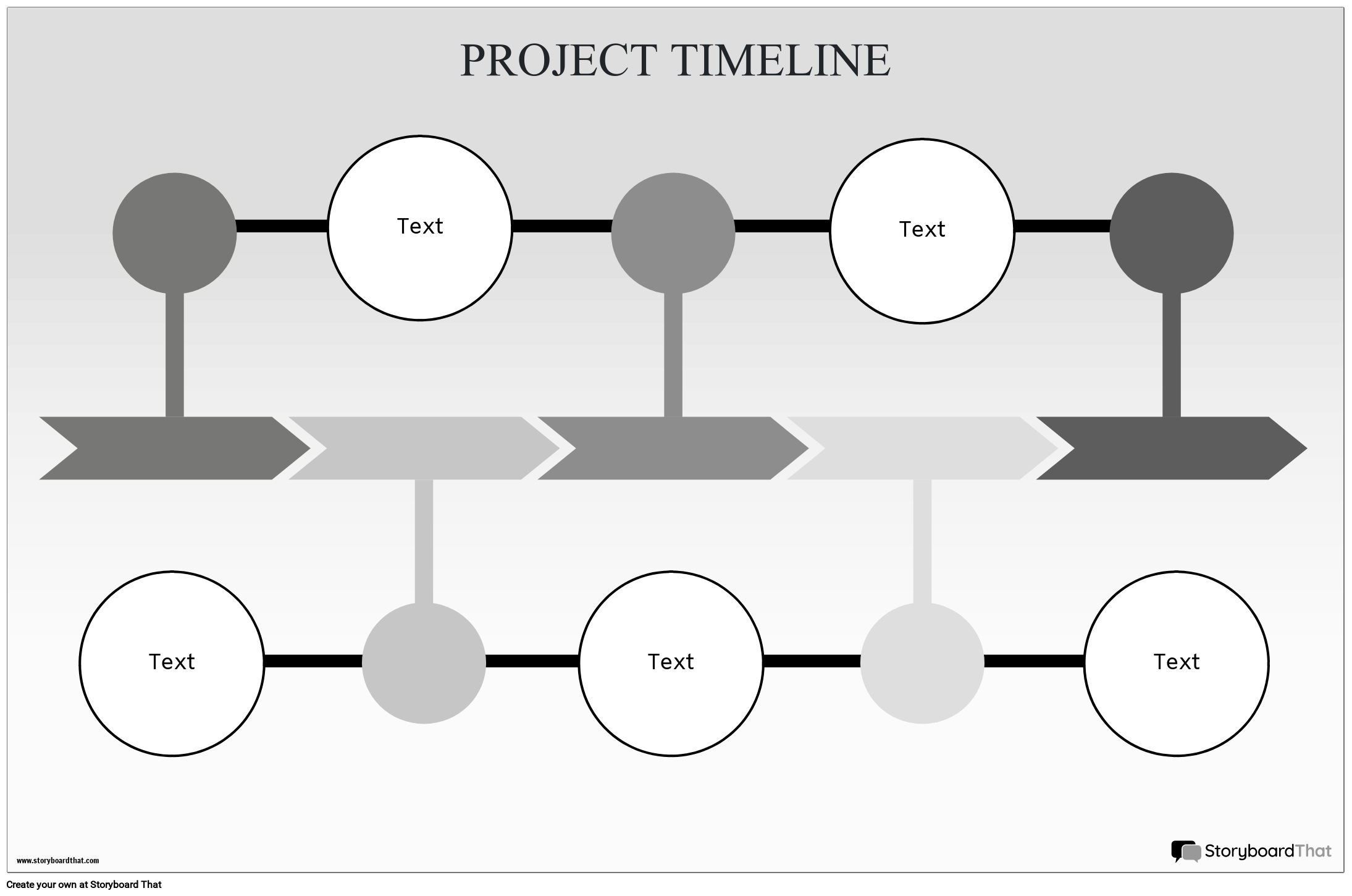 Black and White Hoizontal Timeline Storyboard por templates
