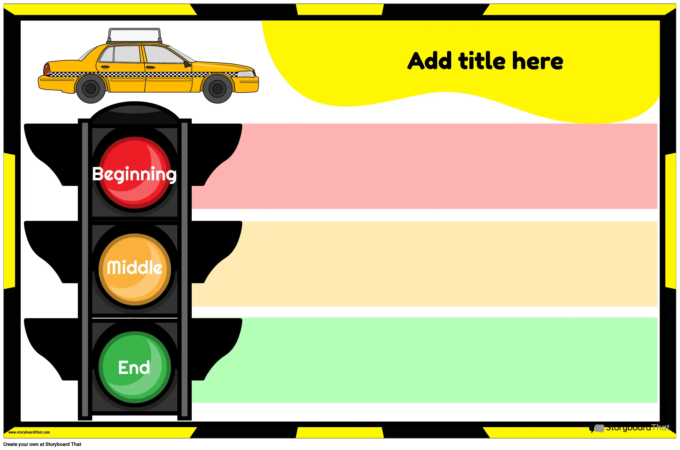 Traffic Lights-designed Transition Words Poster