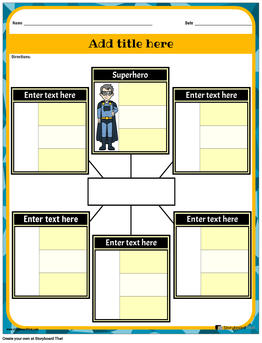 Types of Heroes Worksheet - Graphic Organizer