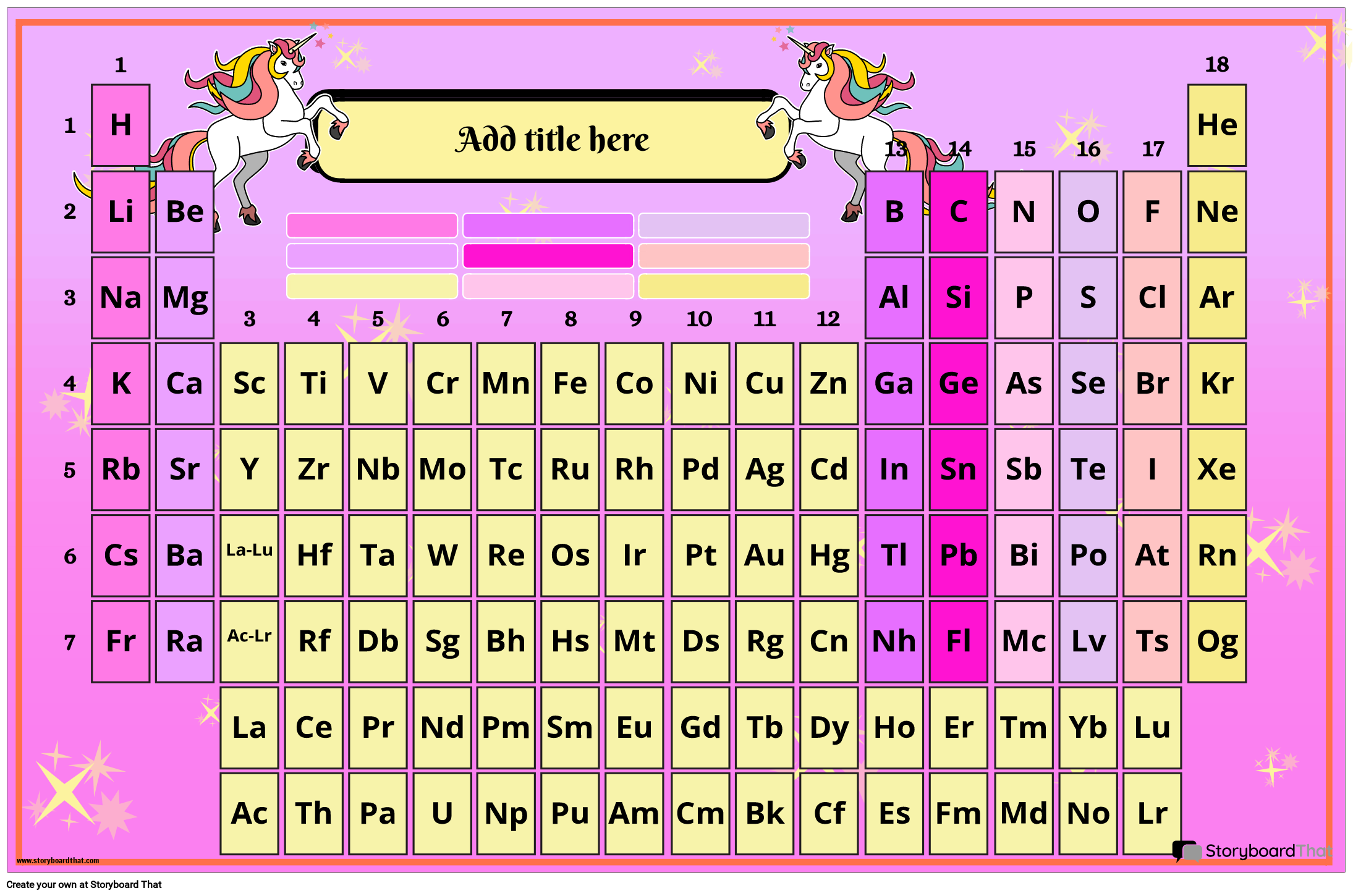 Unicorn-inspired Elements Graphic Storyboard by templates