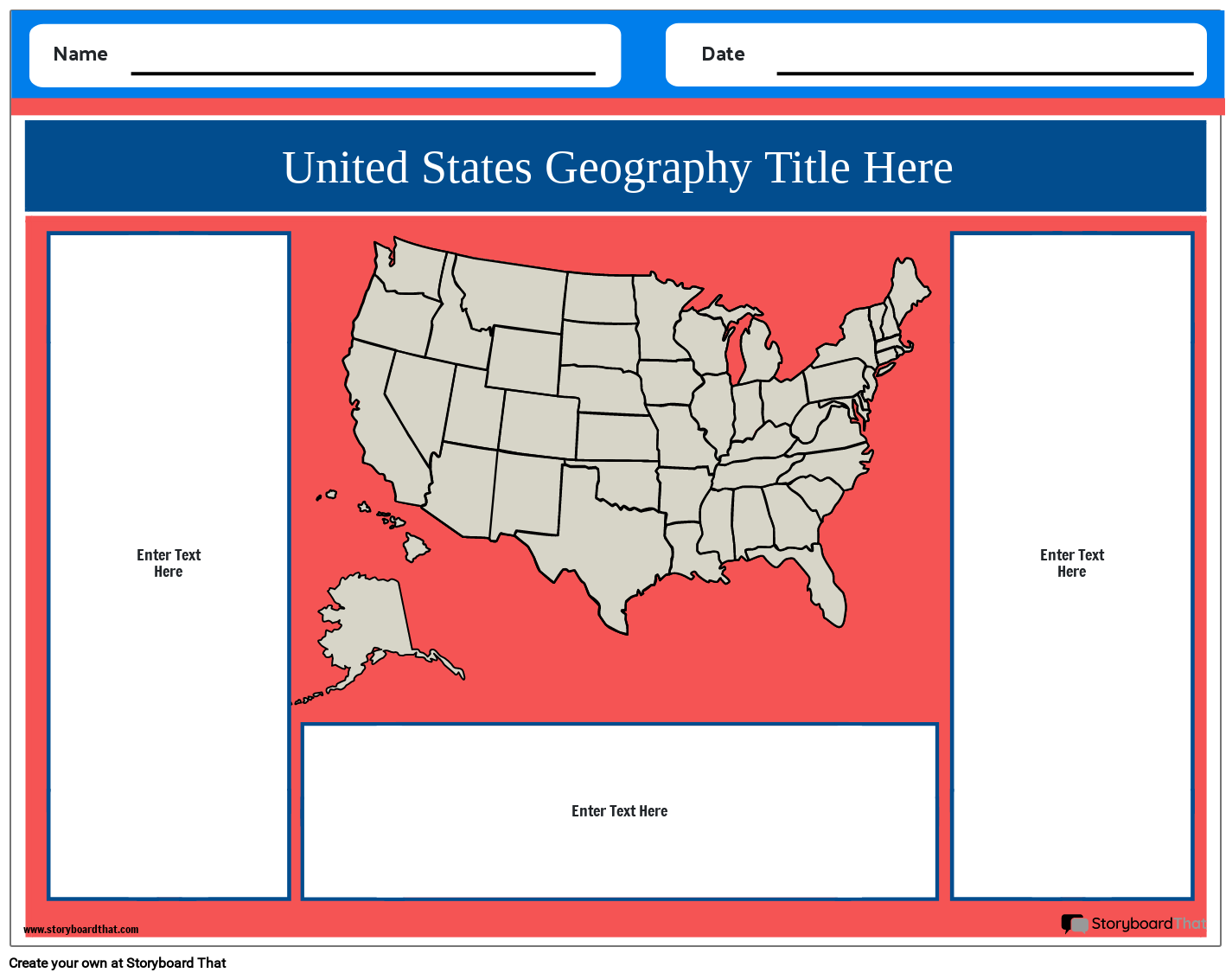 US Geo landscape Color 3 Storyboard por templates