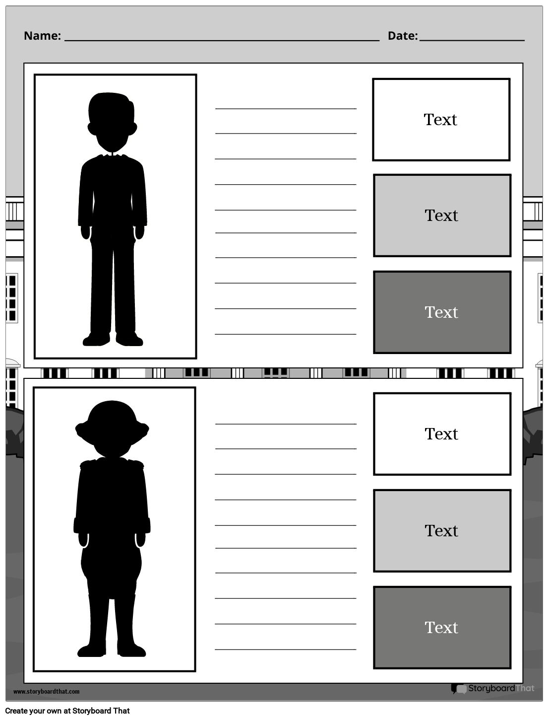 USP Portrait BW 2 Storyboard por templates