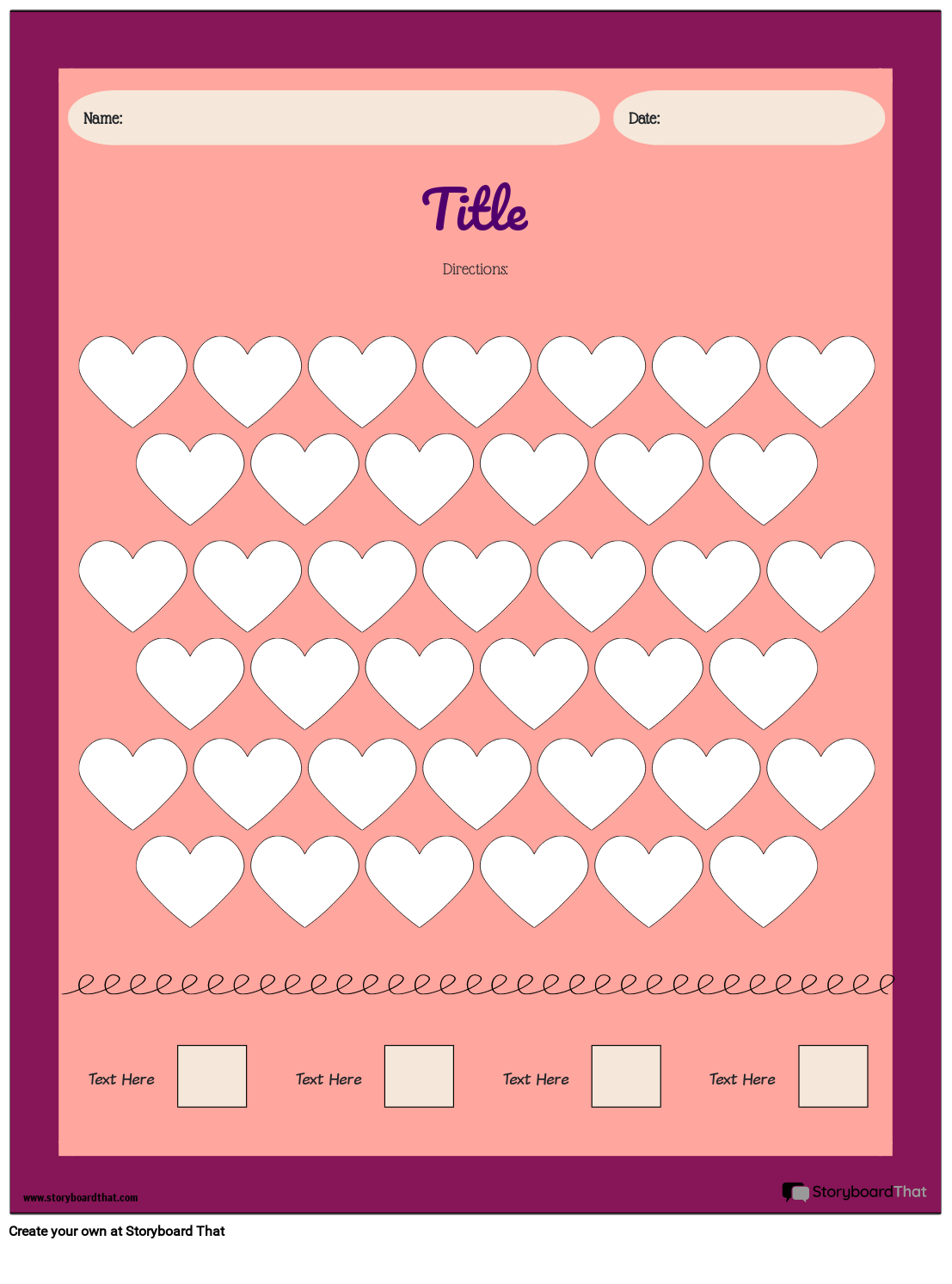 Valentine's Day Count Storyboard par templates