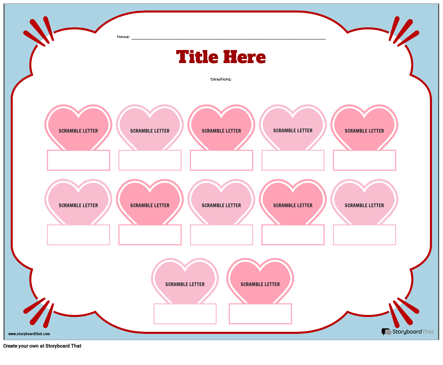 Valentine s Word Scramble Storyboard By Templates Valentine s Word Scramble Storyboard By Templates