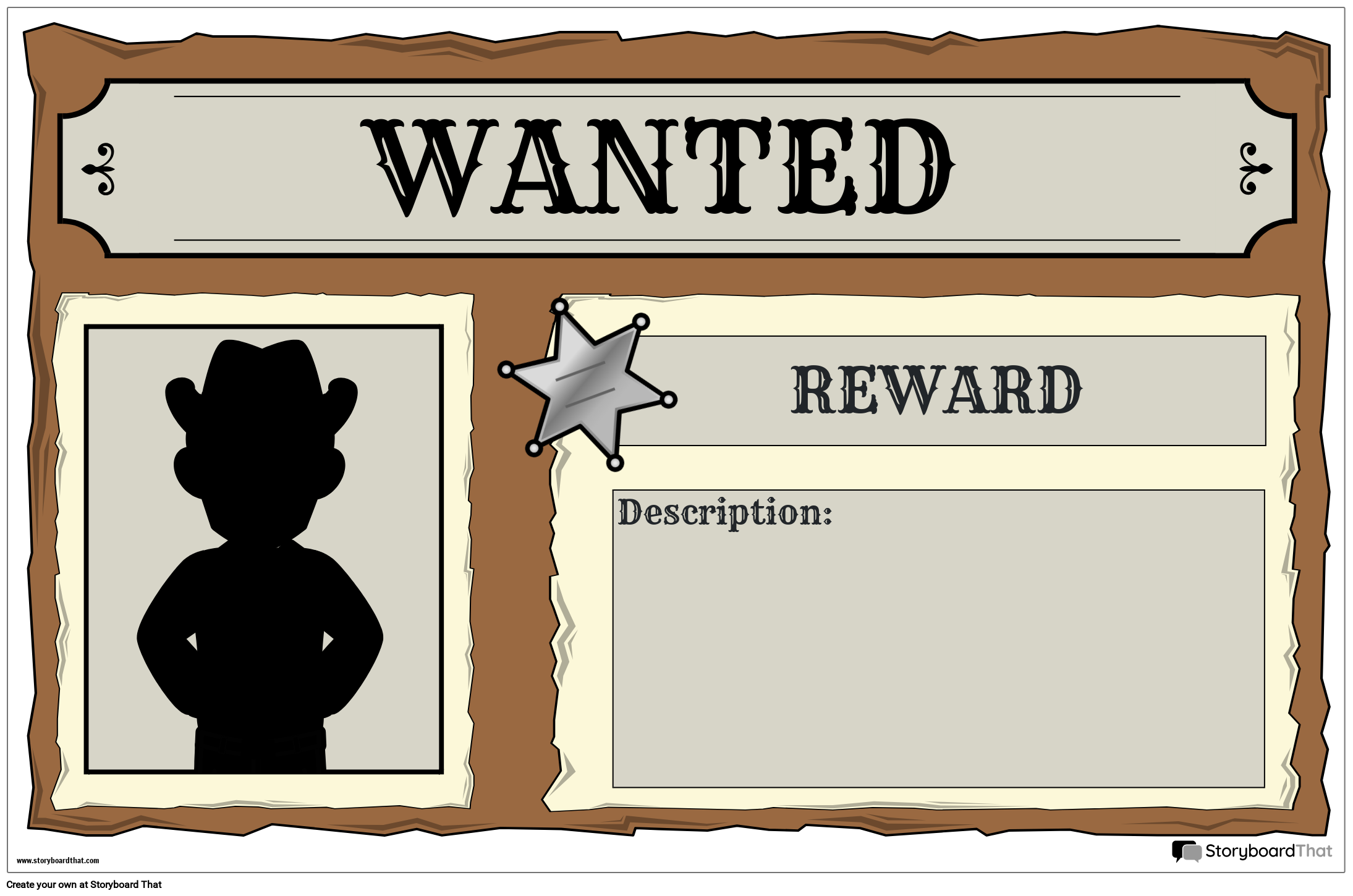 Wanted 5 Storyboard by templates
