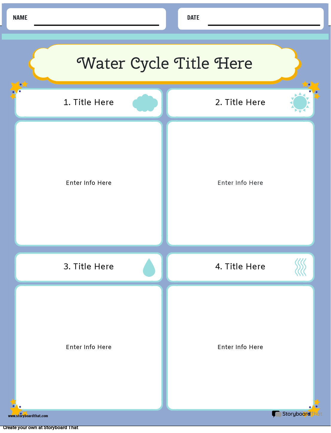 Describe the Water Cycle Storyboard by templates