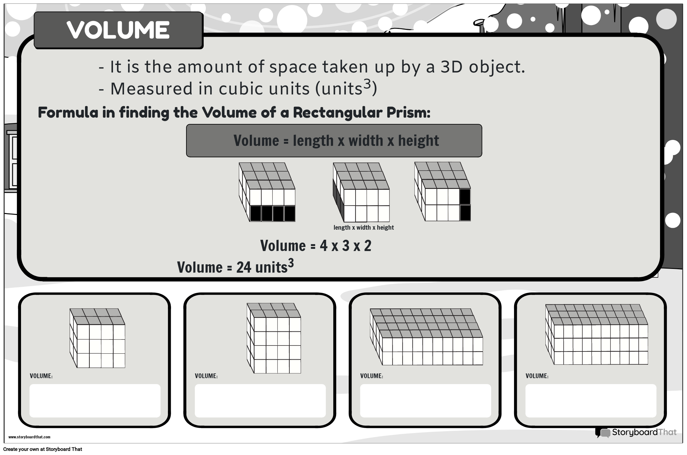 Winter Themed Units of Measurement Volume Poster