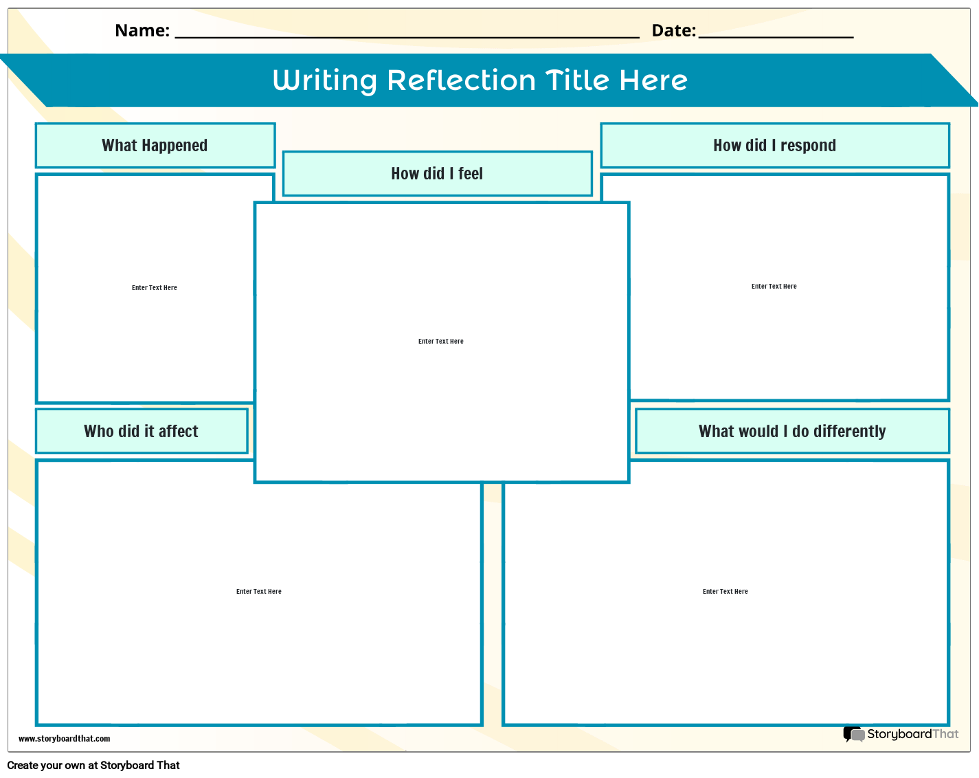 Writ Reflect Color 3 Storyboard por templates