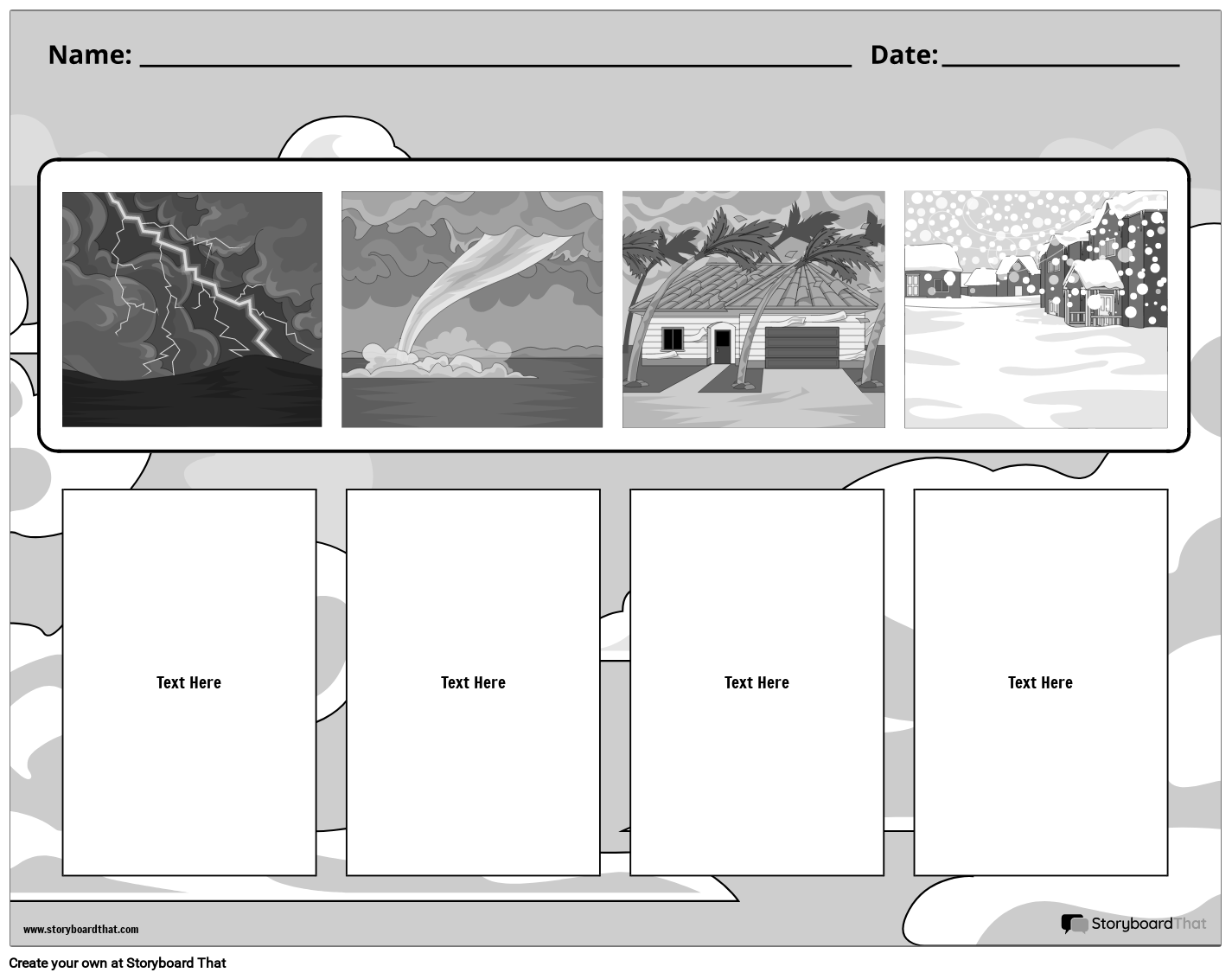WW Landscape BW 2 Storyboard por templates