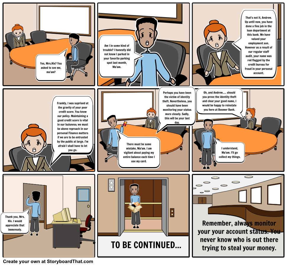 Poor Credit Score Storyboard por tfountain