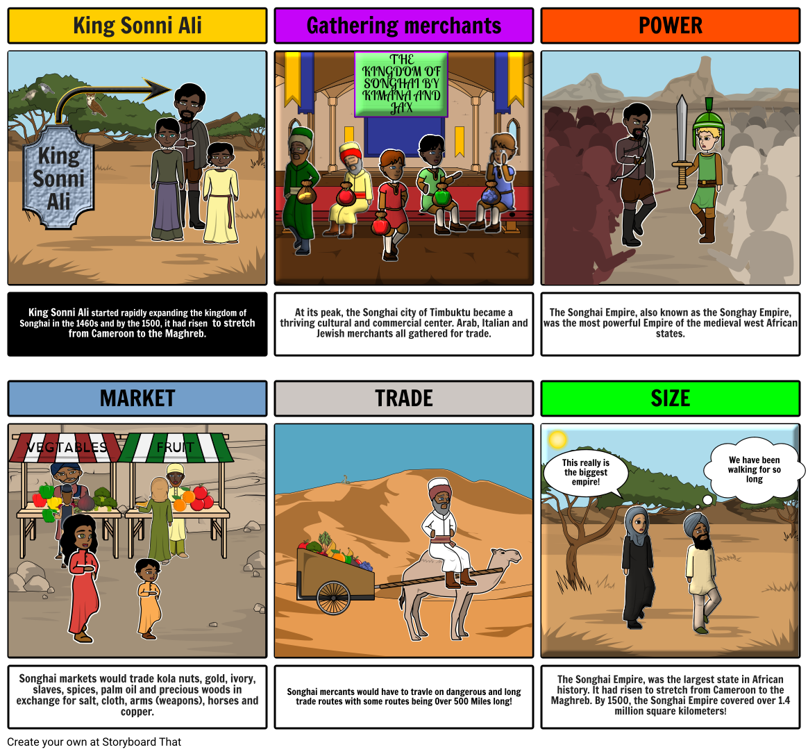 The Kingdom Of Songhai By Kimana And Jax Storyboard