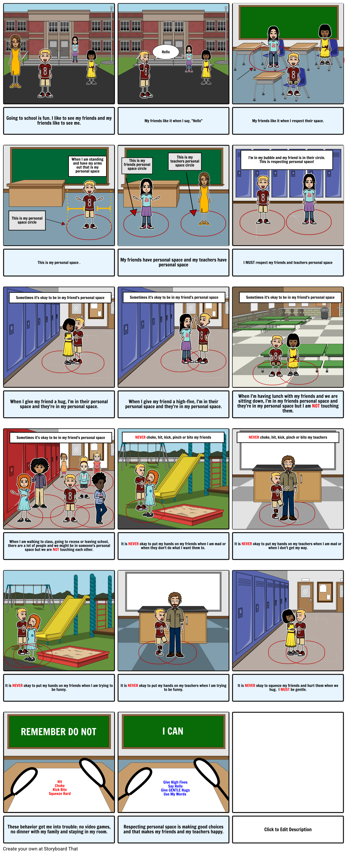 Personal Space Storyboard by theresabartholomew