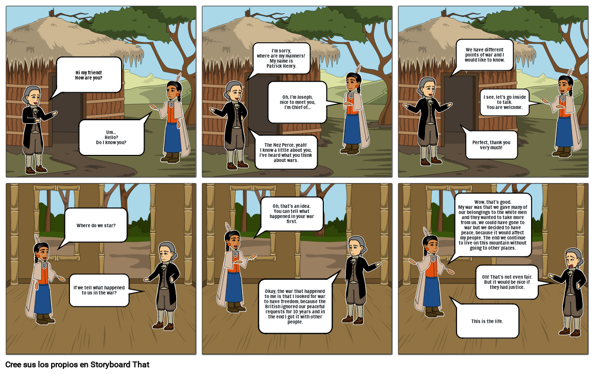 Patrick Henry with Chief Joseph Storyboard by tiffany24944