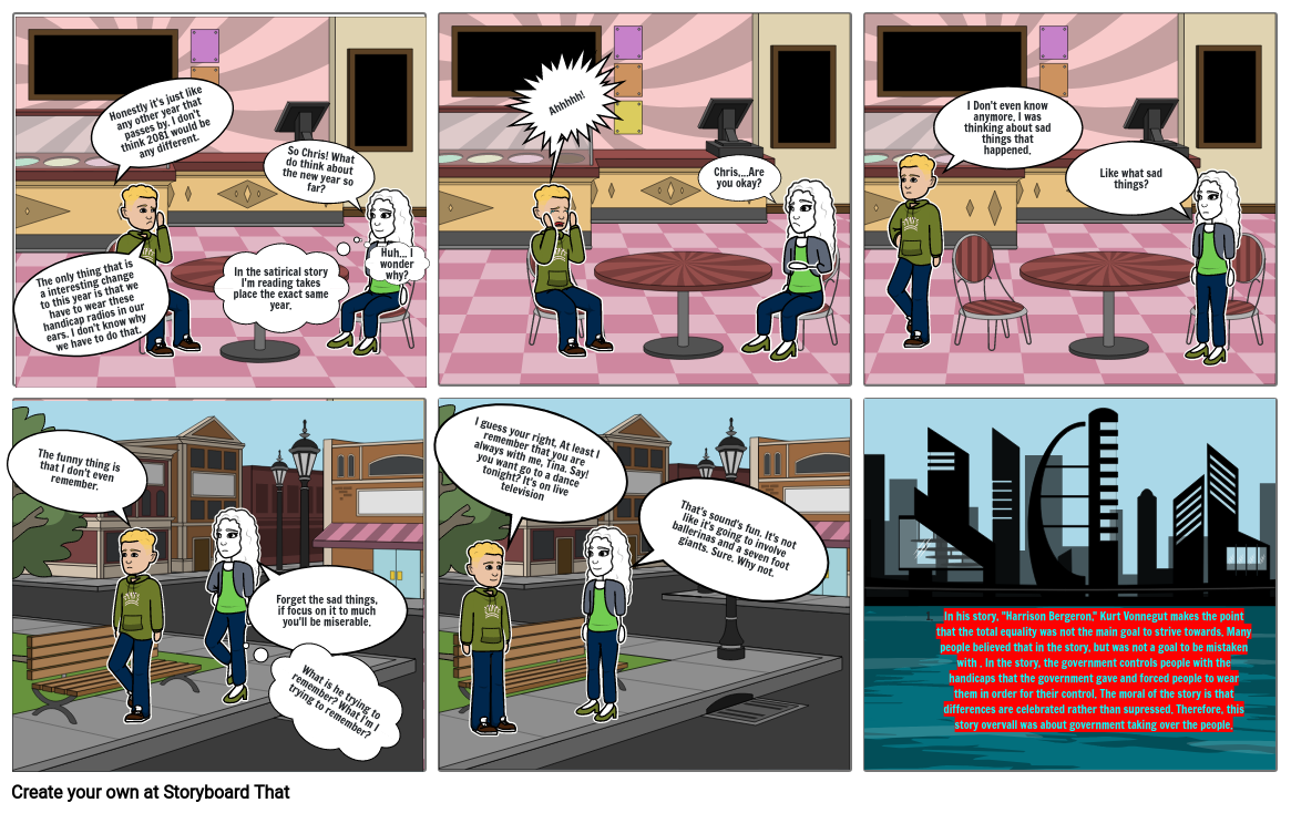 Harrison Bergeron and the Satire Project Storyboard
