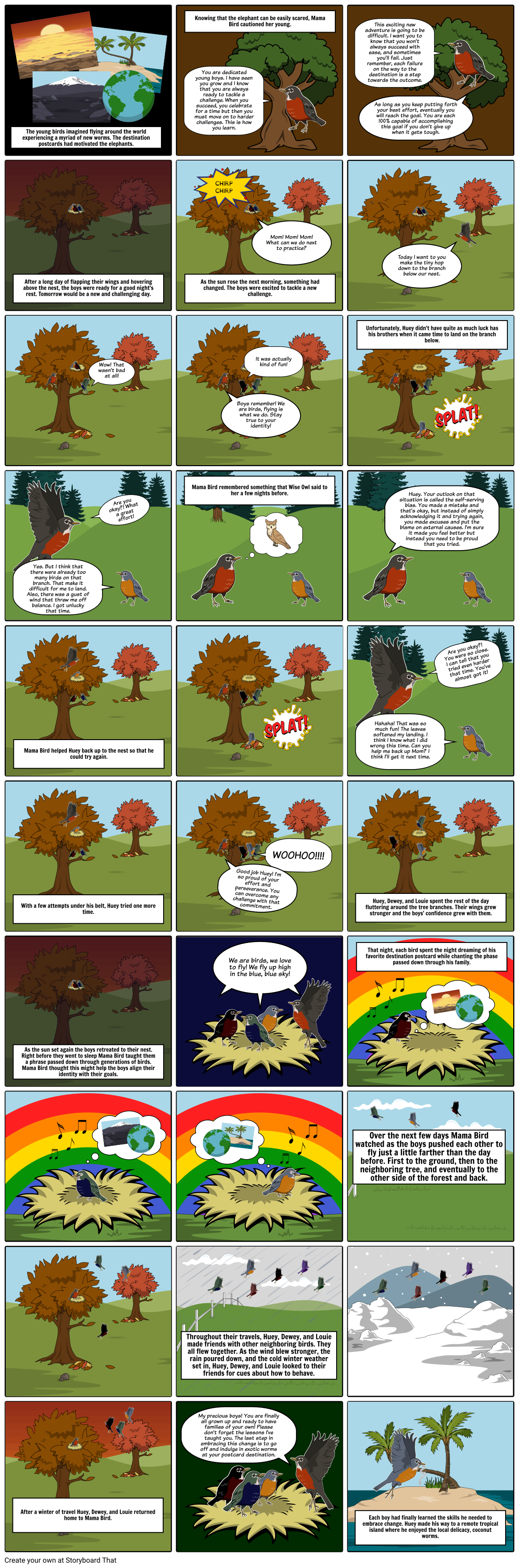 Bird Story Storyboard por todayplease