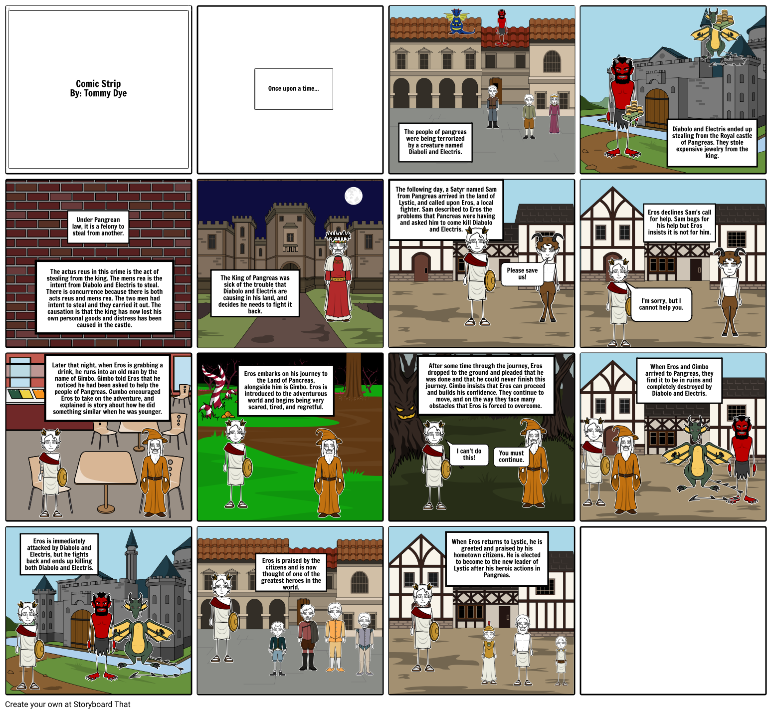 Comic Strip Storyboard by tommydye2