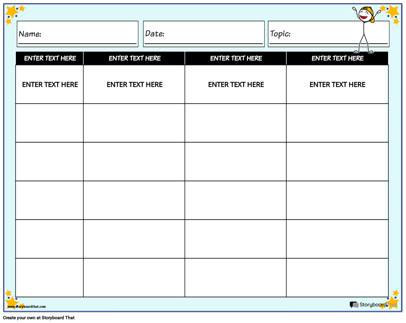 Değerlendirme Tablosu Manzara Rengi 2 Storyboard Değerlendirme Tablosu Manzara Rengi 2 Storyboard