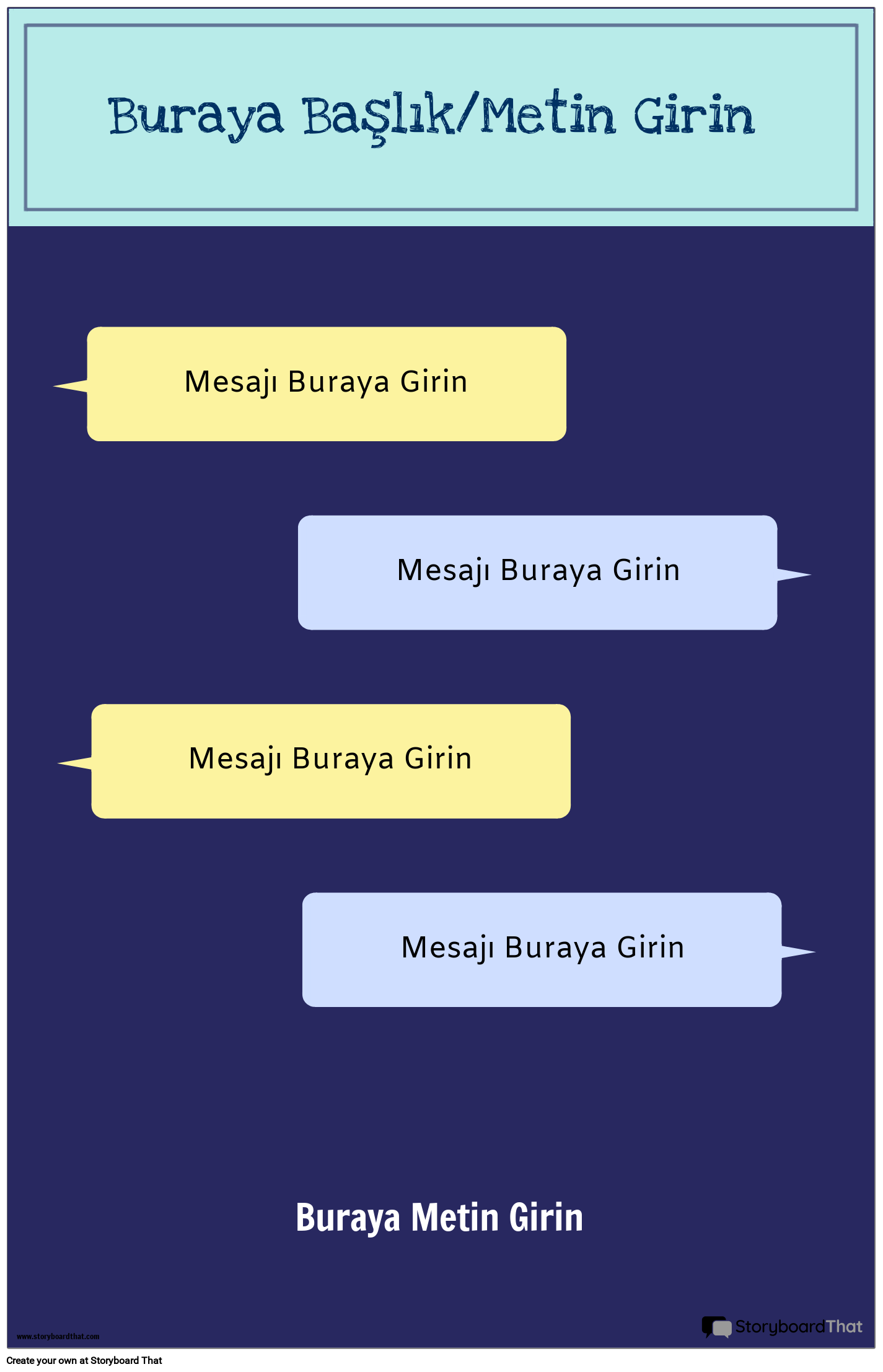 Mesaj Gönderme PSA Şablonu Storyboard Tarafından tr-examples
