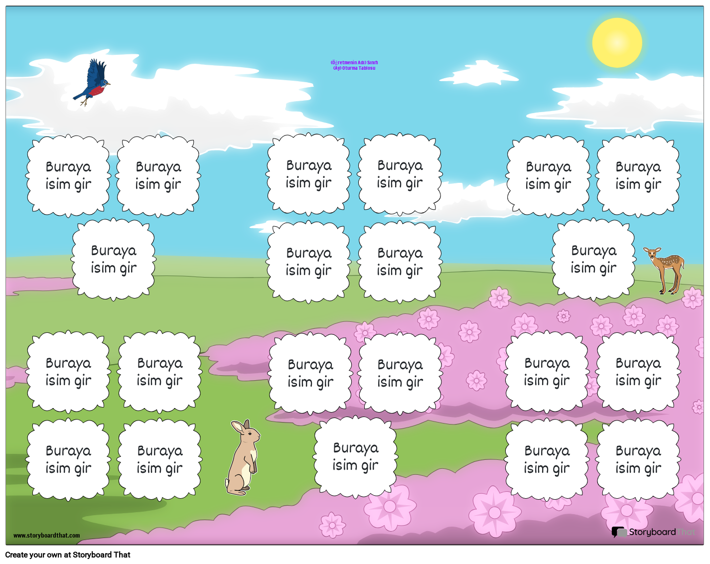 Oturma Tablosu 7 Storyboard by tr-examples