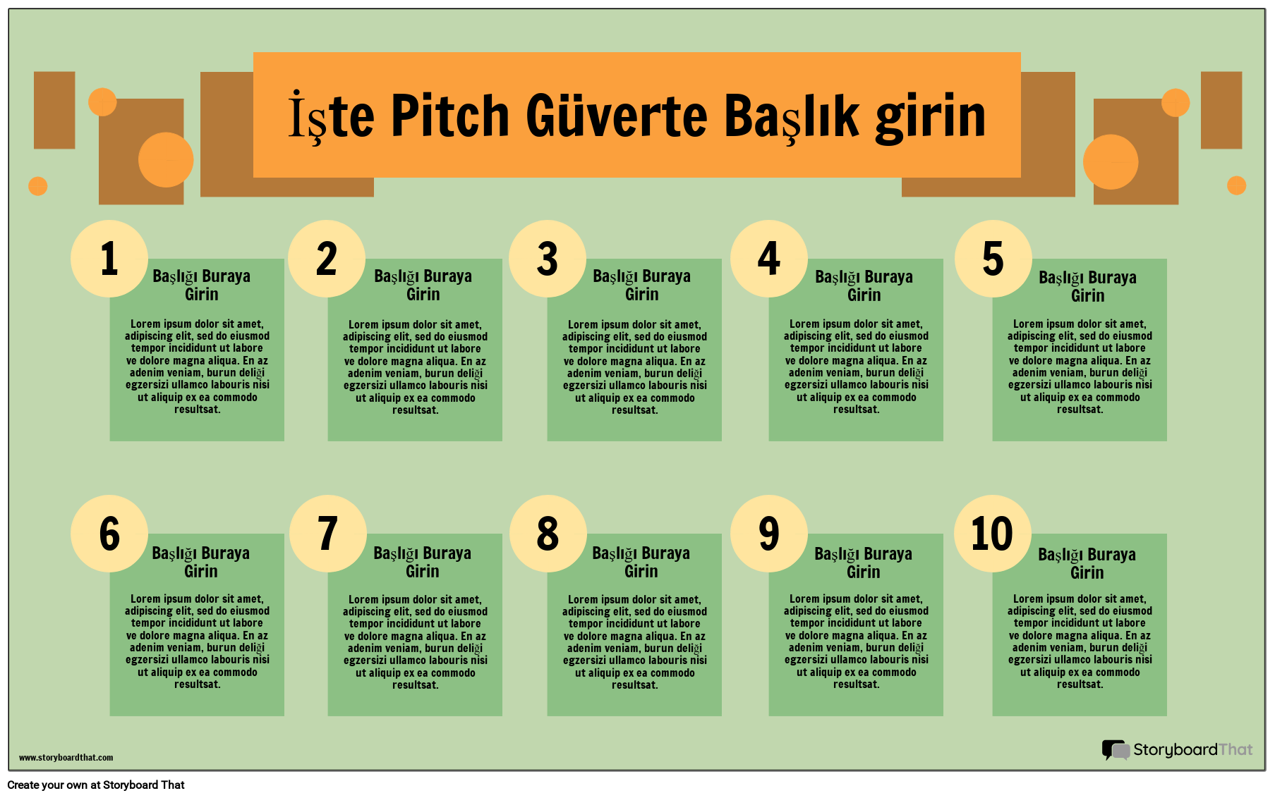 Pitch Deck Bilgisi-2 Storyboard par tr-examples