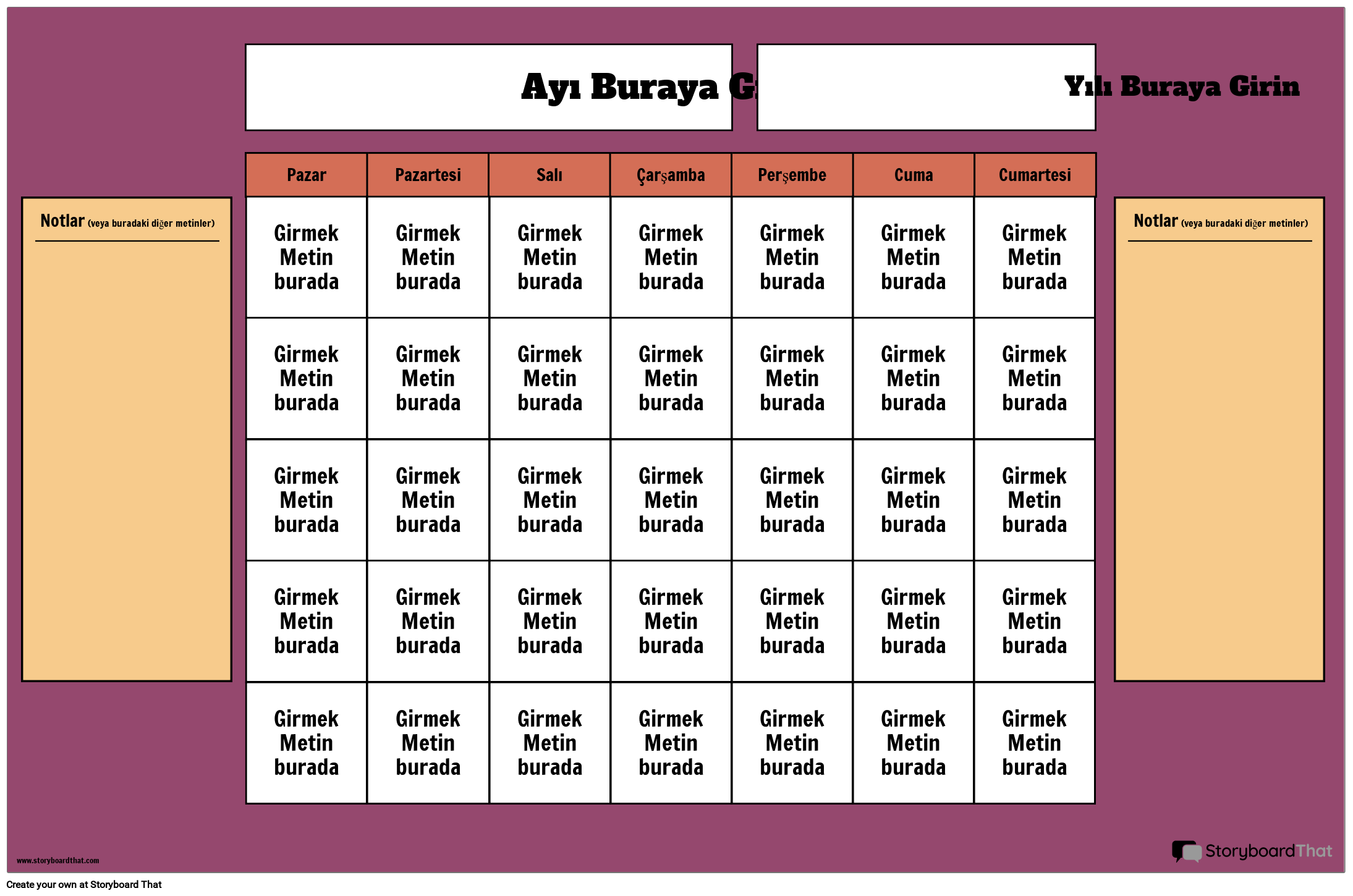 Takvim Poster 2 Storyboard por tr-examples