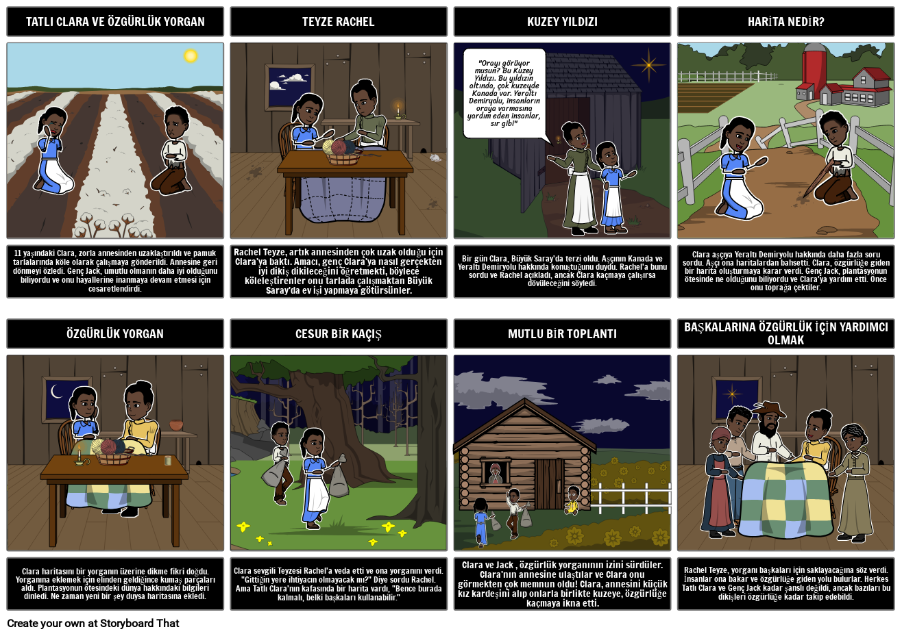Tatlı Clara ve Özgürlük Yorgan Özeti Storyboard