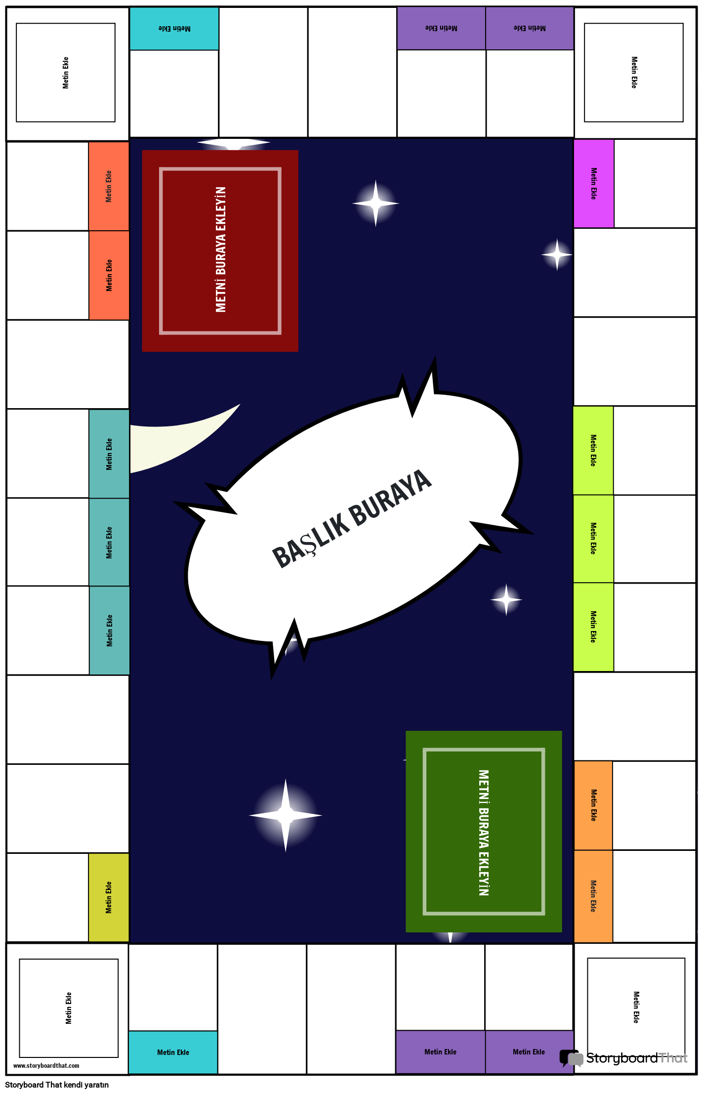 Tekel Oyun Tahtası Şablonu Storyboard by tr-examples