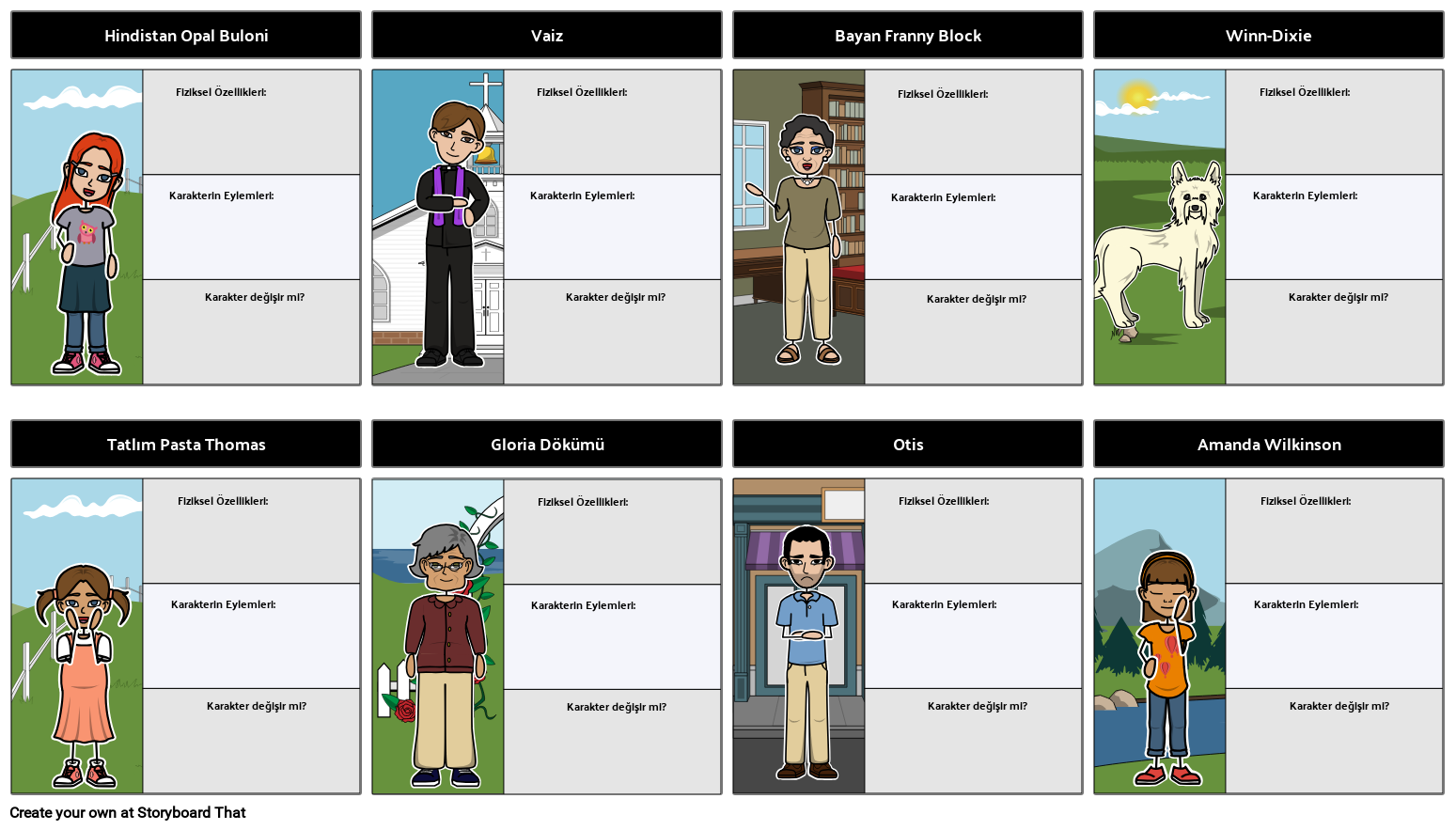 Winn Dixie Karakterleri Nedeniyle Storyboard por tr-examples