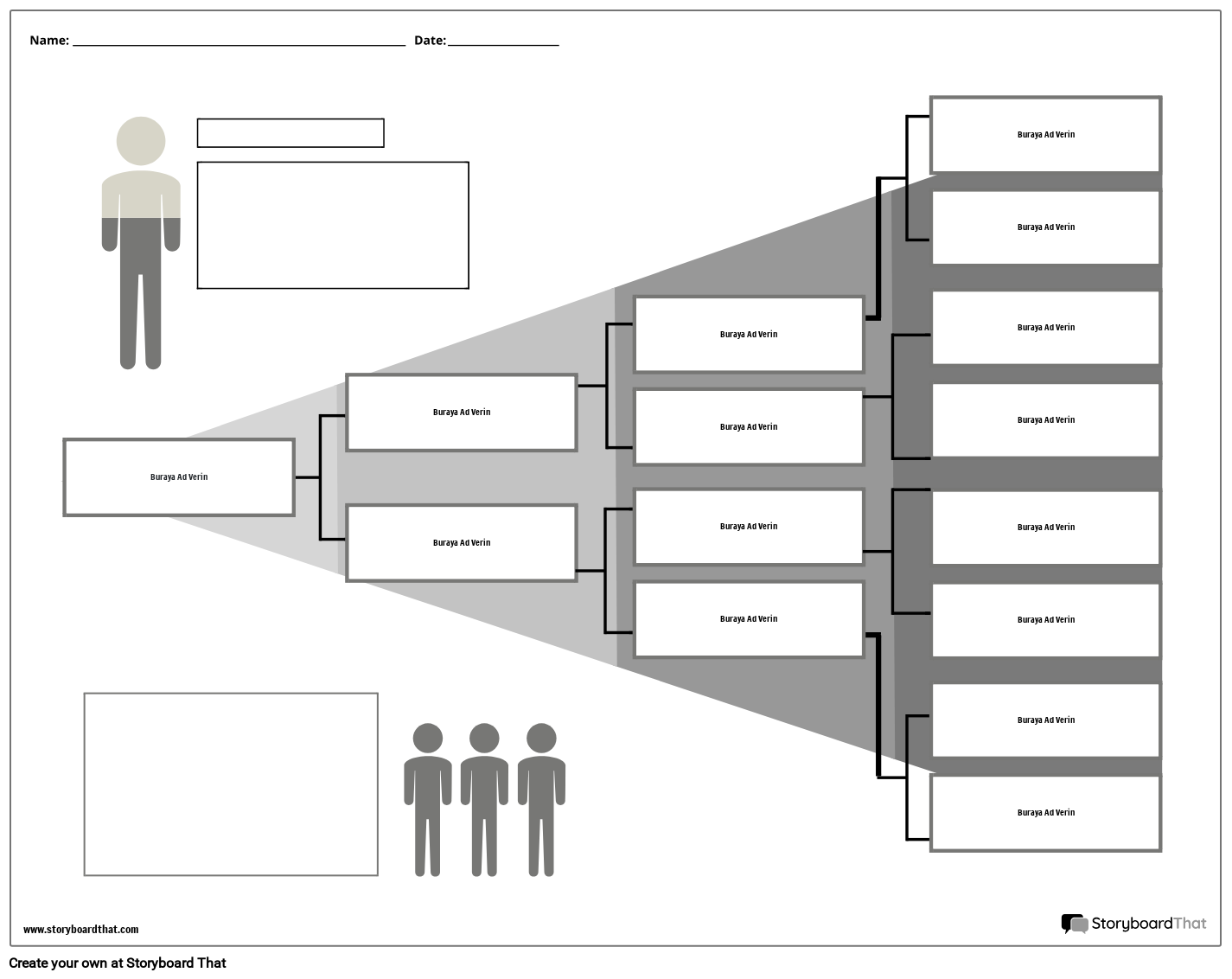 Yeni ED Aile Ağacı Şablonu 4 (Siyah Beyaz) Storyboard
