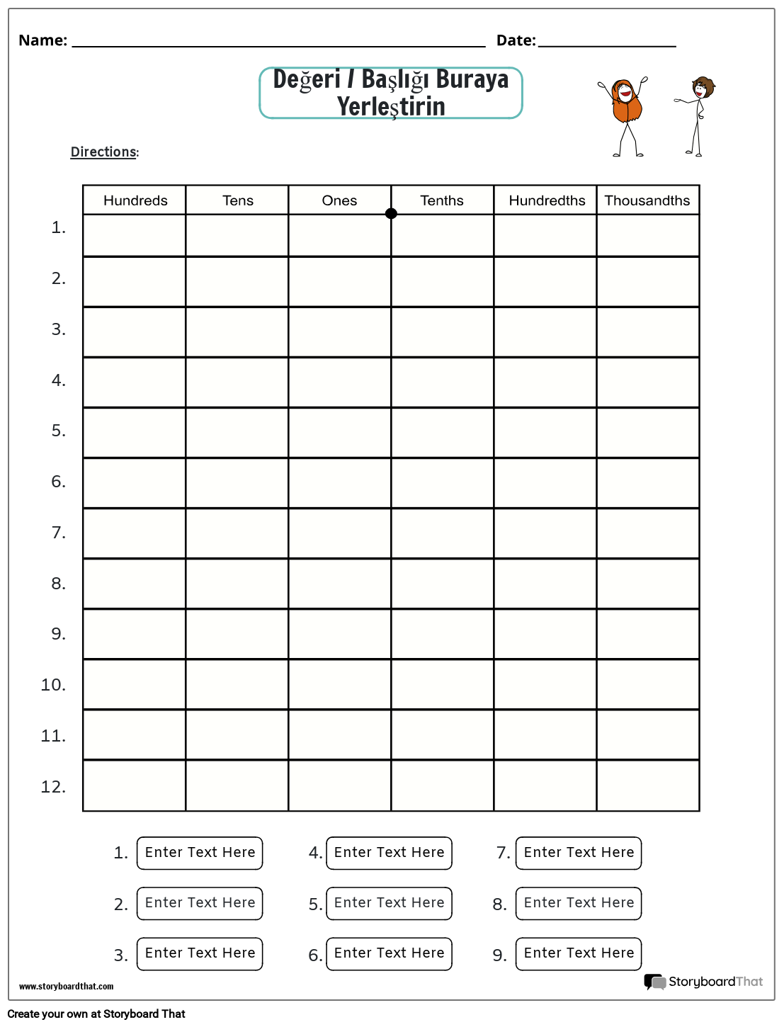 Yer Değeri 8 Storyboard by tr-examples