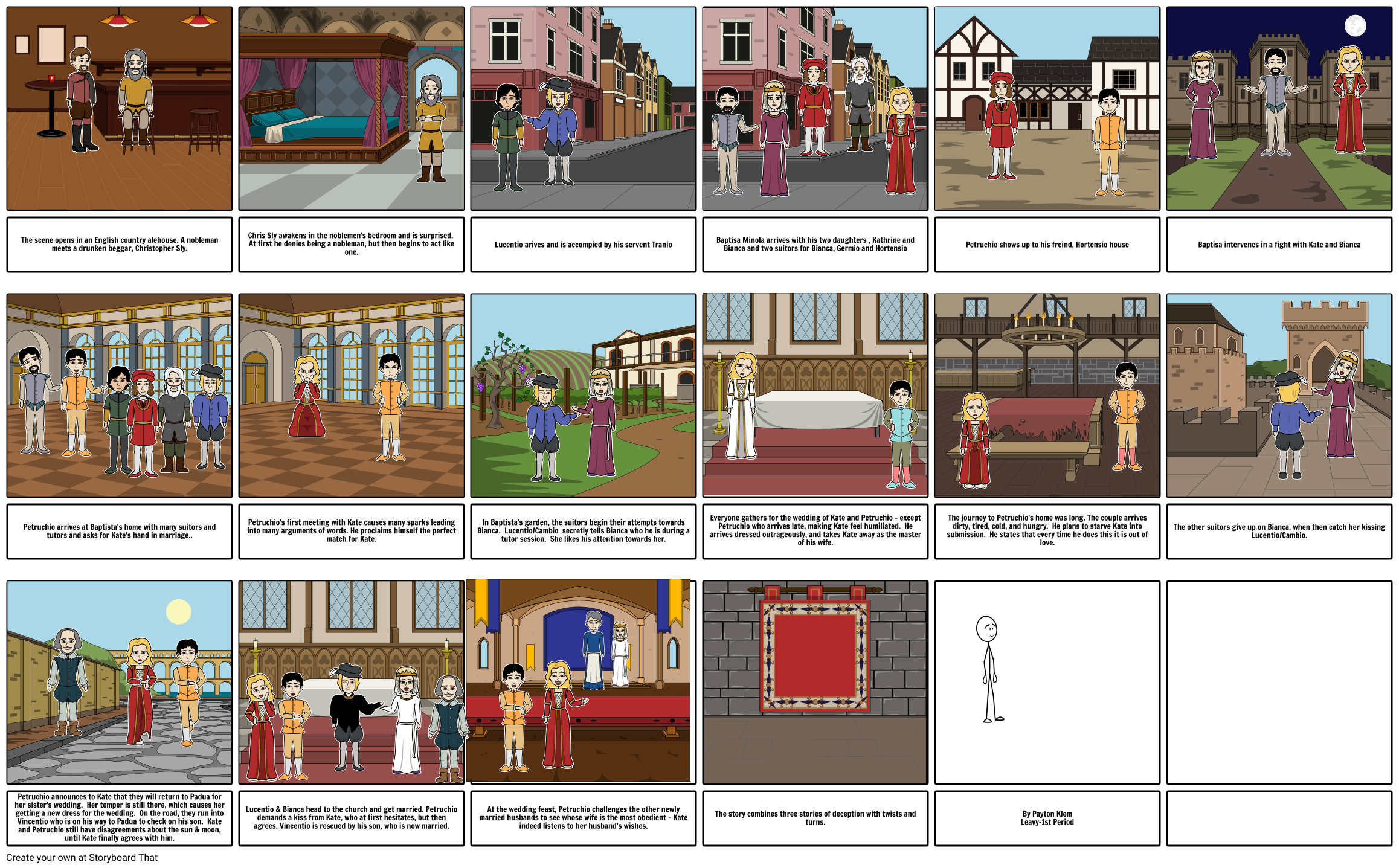 Taming of the Shrew Graphic Novel Storyboard by tstavrou