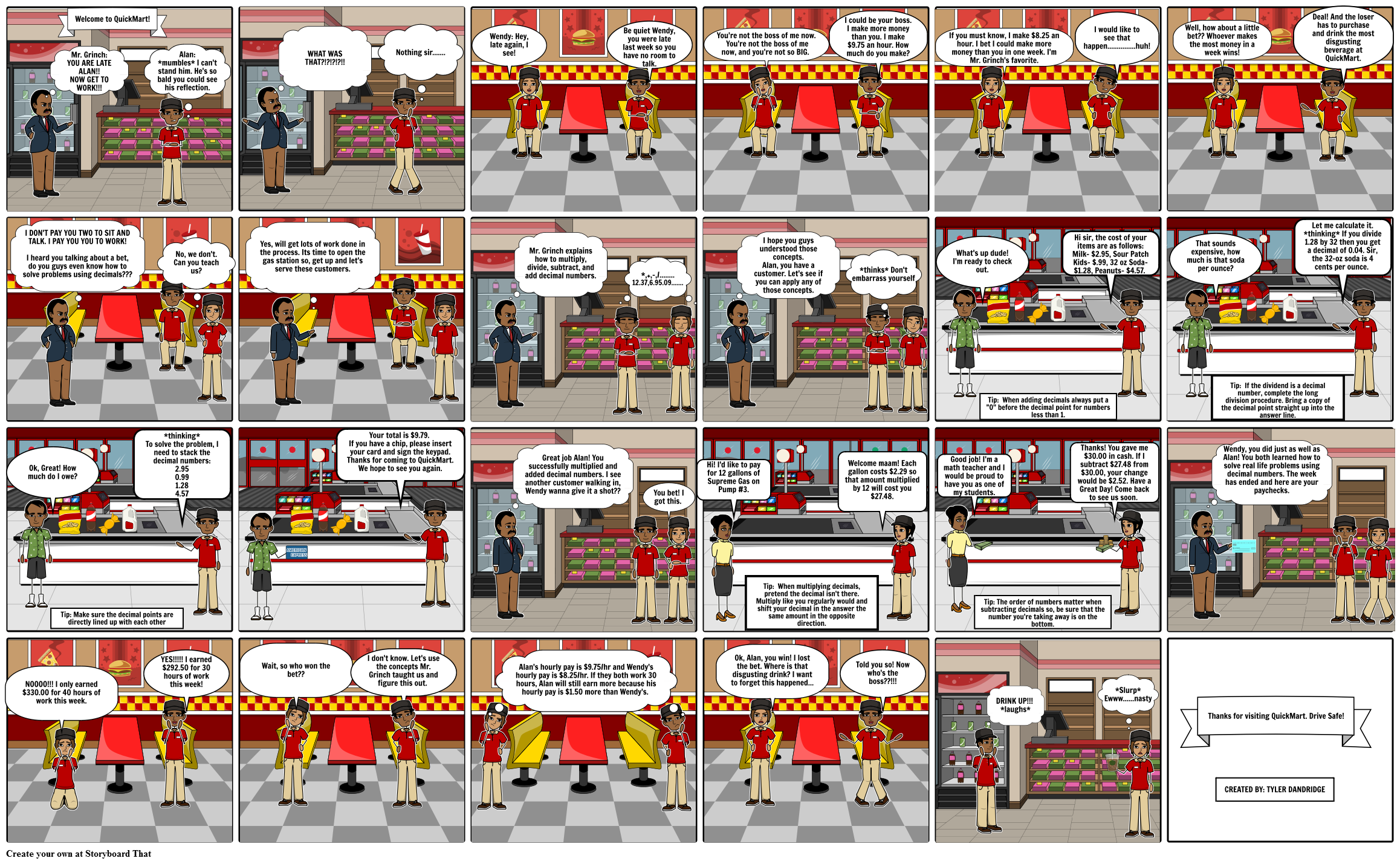 comic Book project Storyboard by tylerd1124